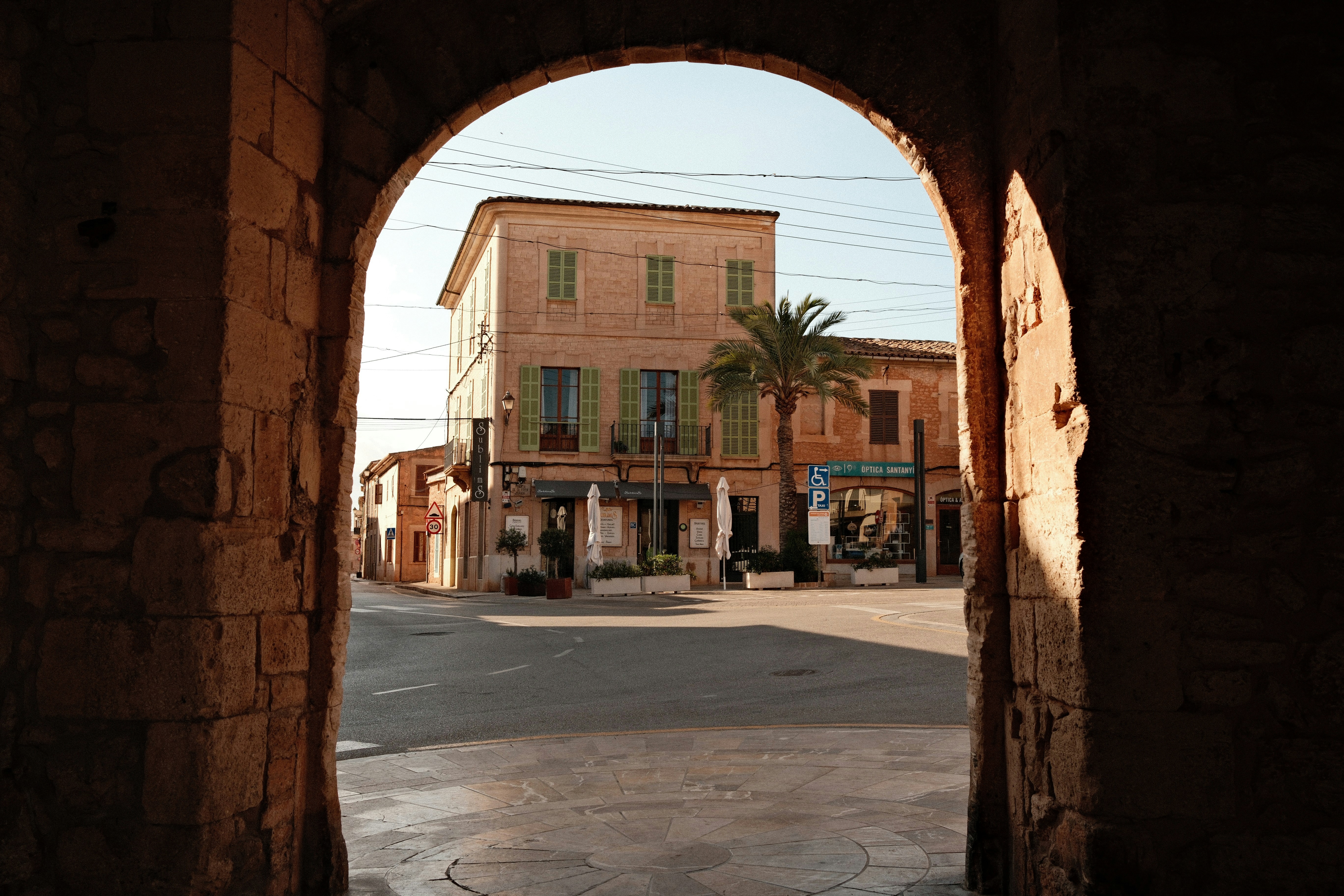 Through the Arch into a Mediterranean Street