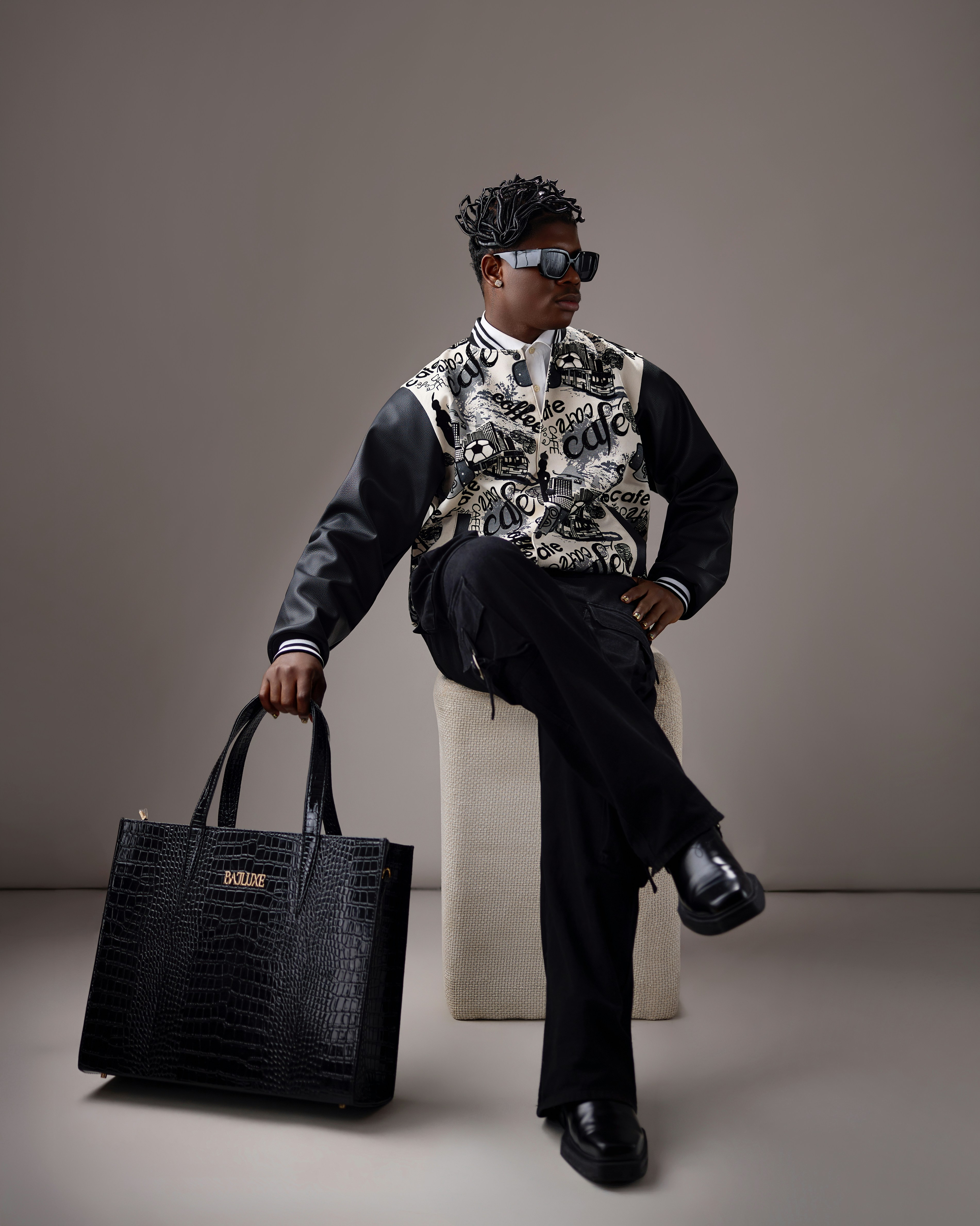Elegance in Motion: Bold Fashion Poses with Monochrome Luxe