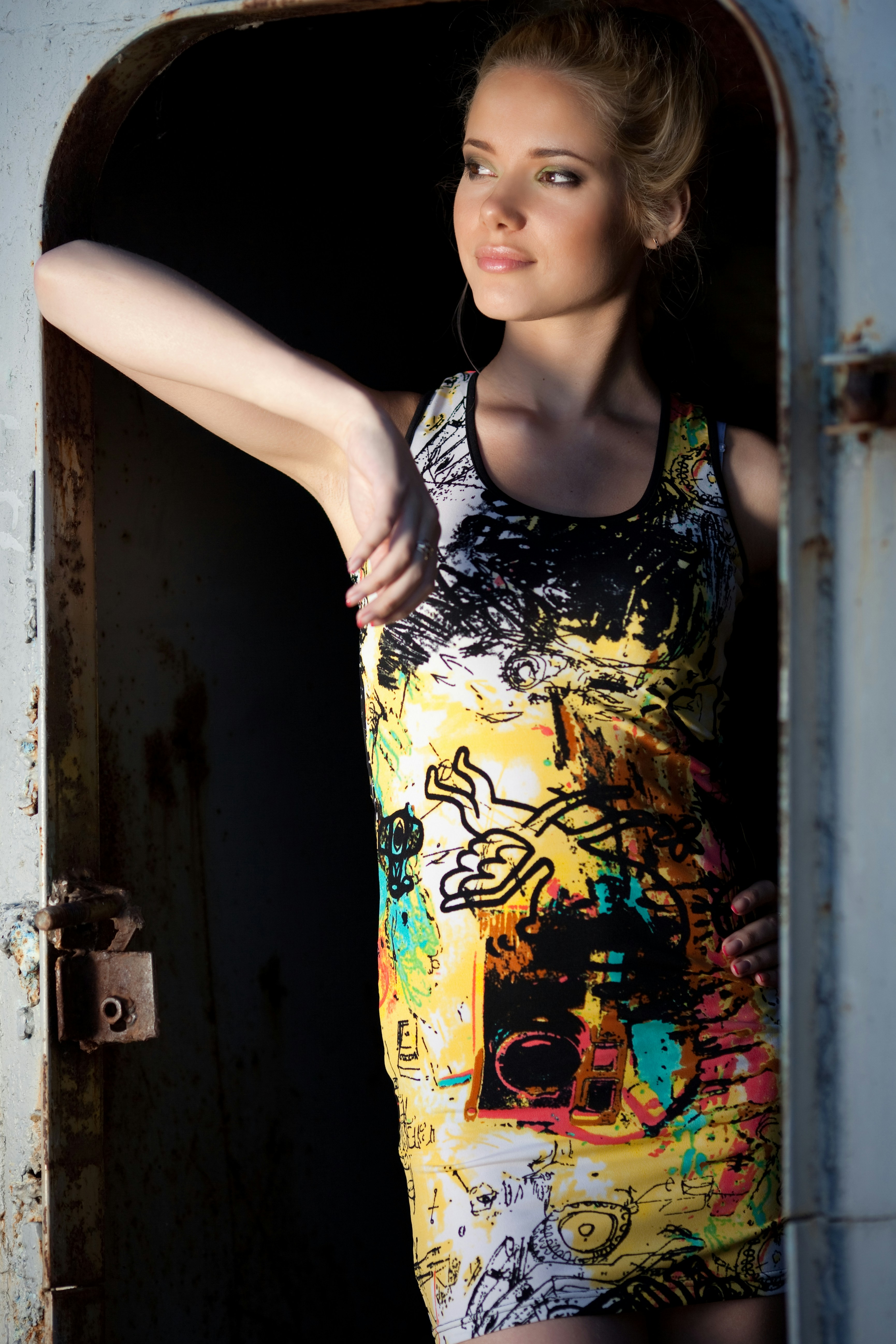 Sunlit Gaze Through a Painted Veil