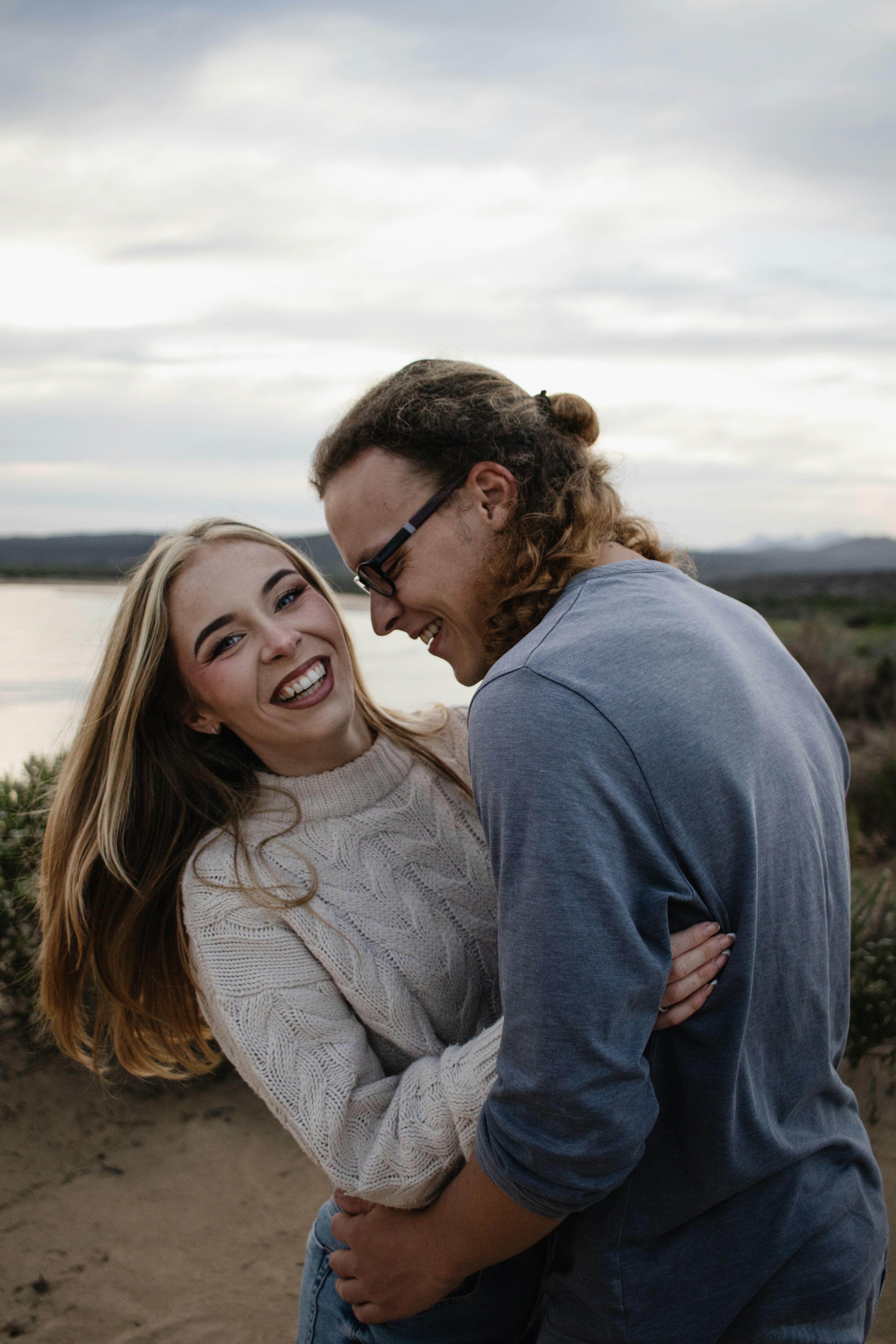 Holding on to laughter at the lakeside