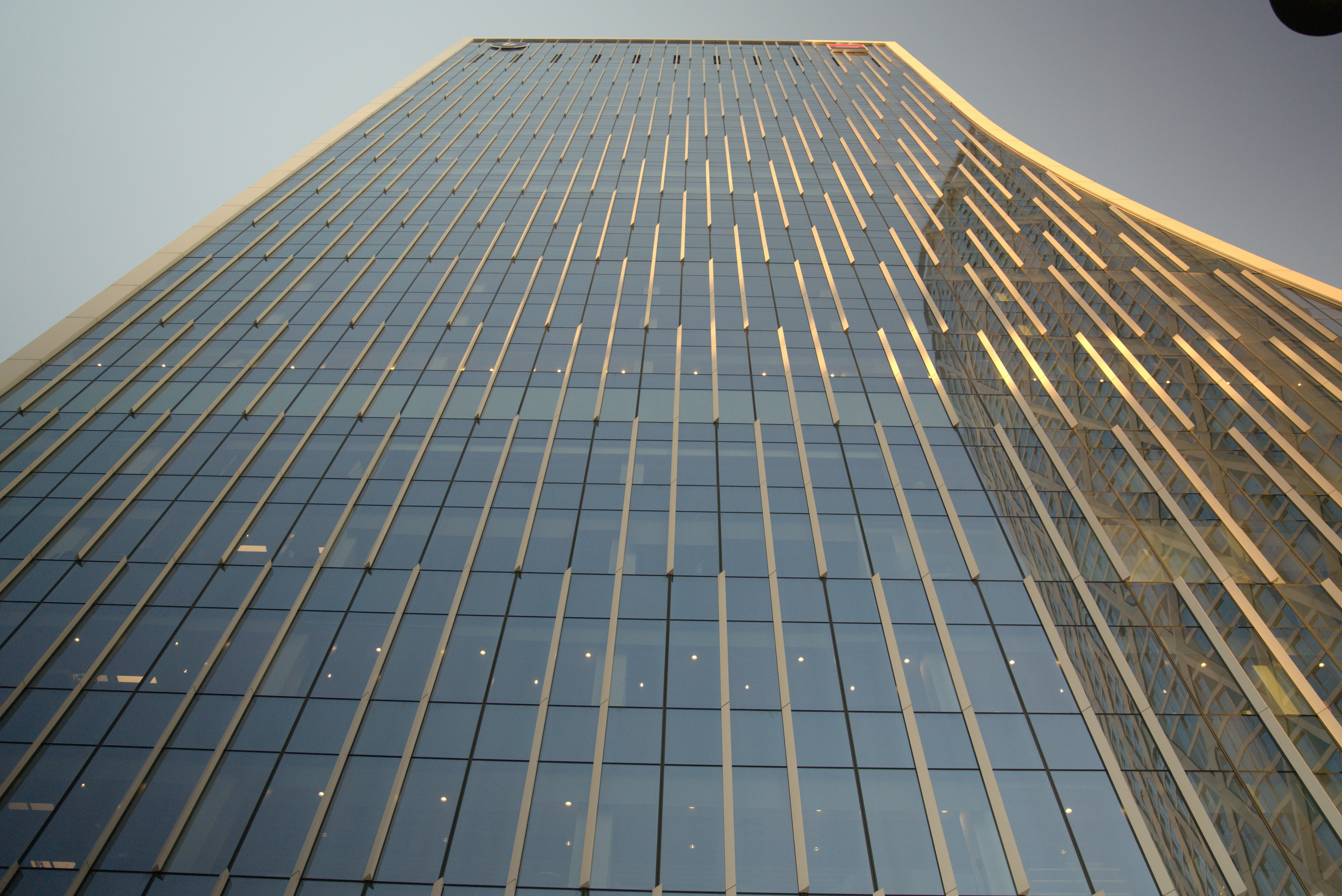 Vertical Ascent: Glass Facade Reaches Skyward