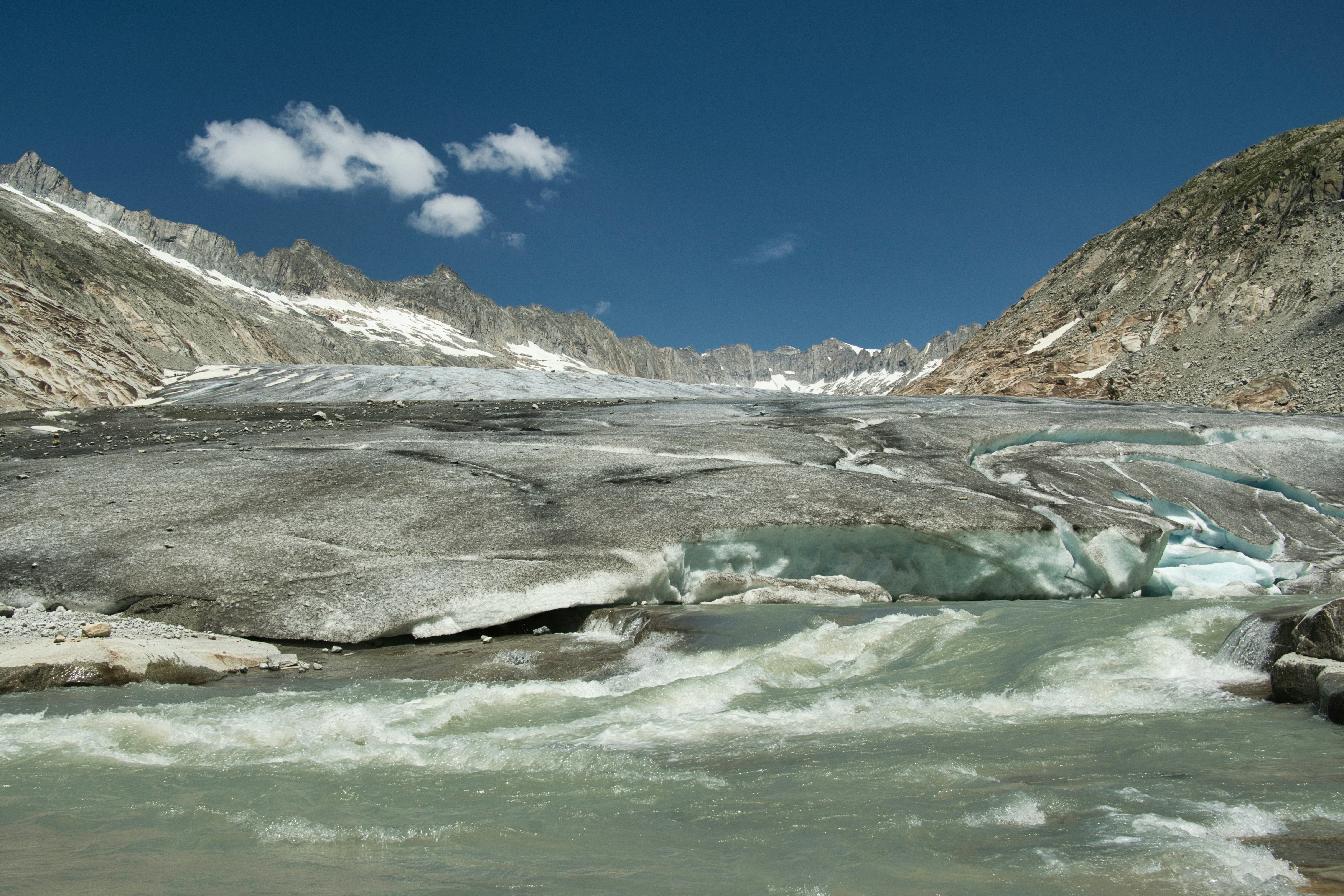 Glacial Plateaus under a Cerulean Sky