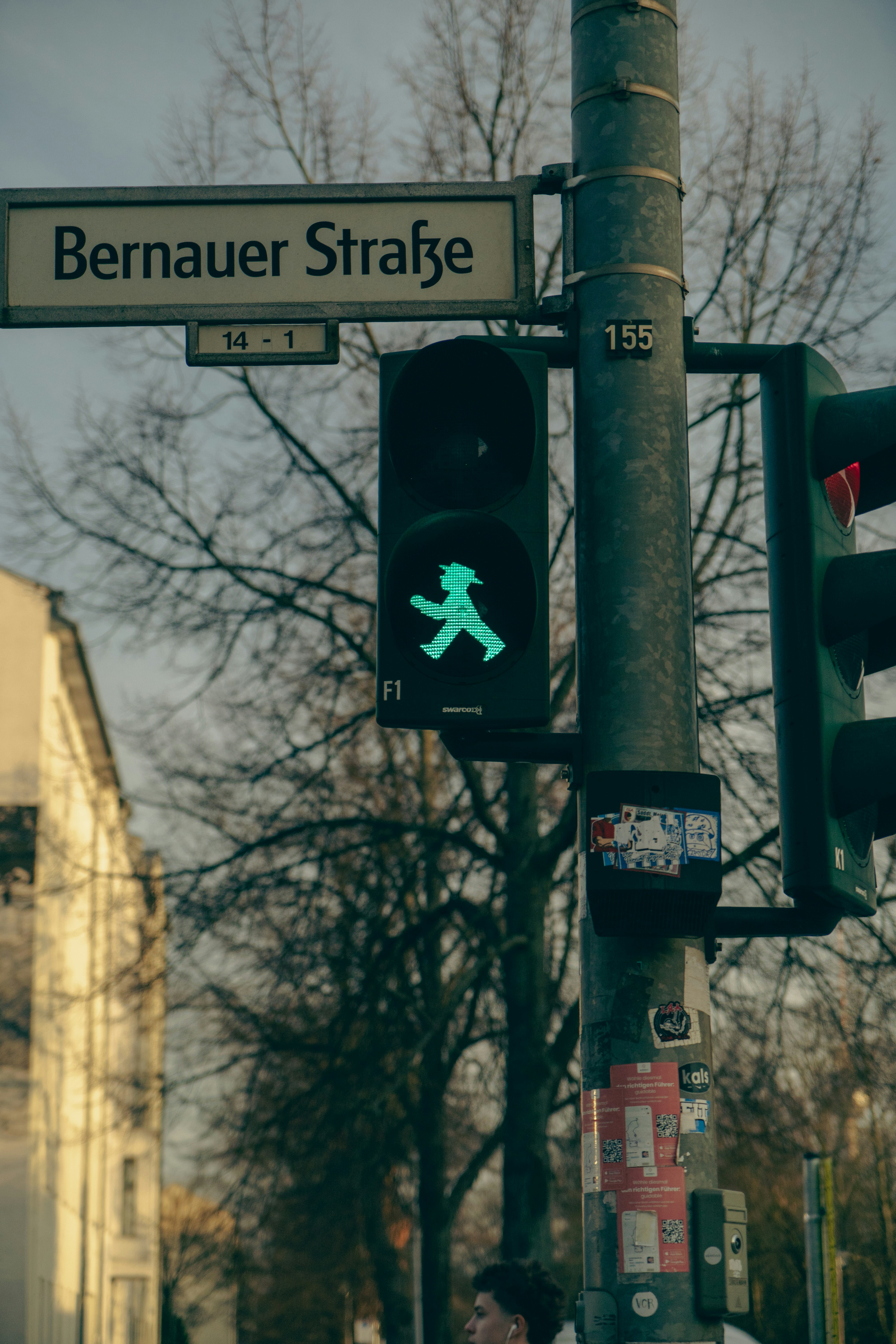 Green Walk Signal at Bernauer Straße