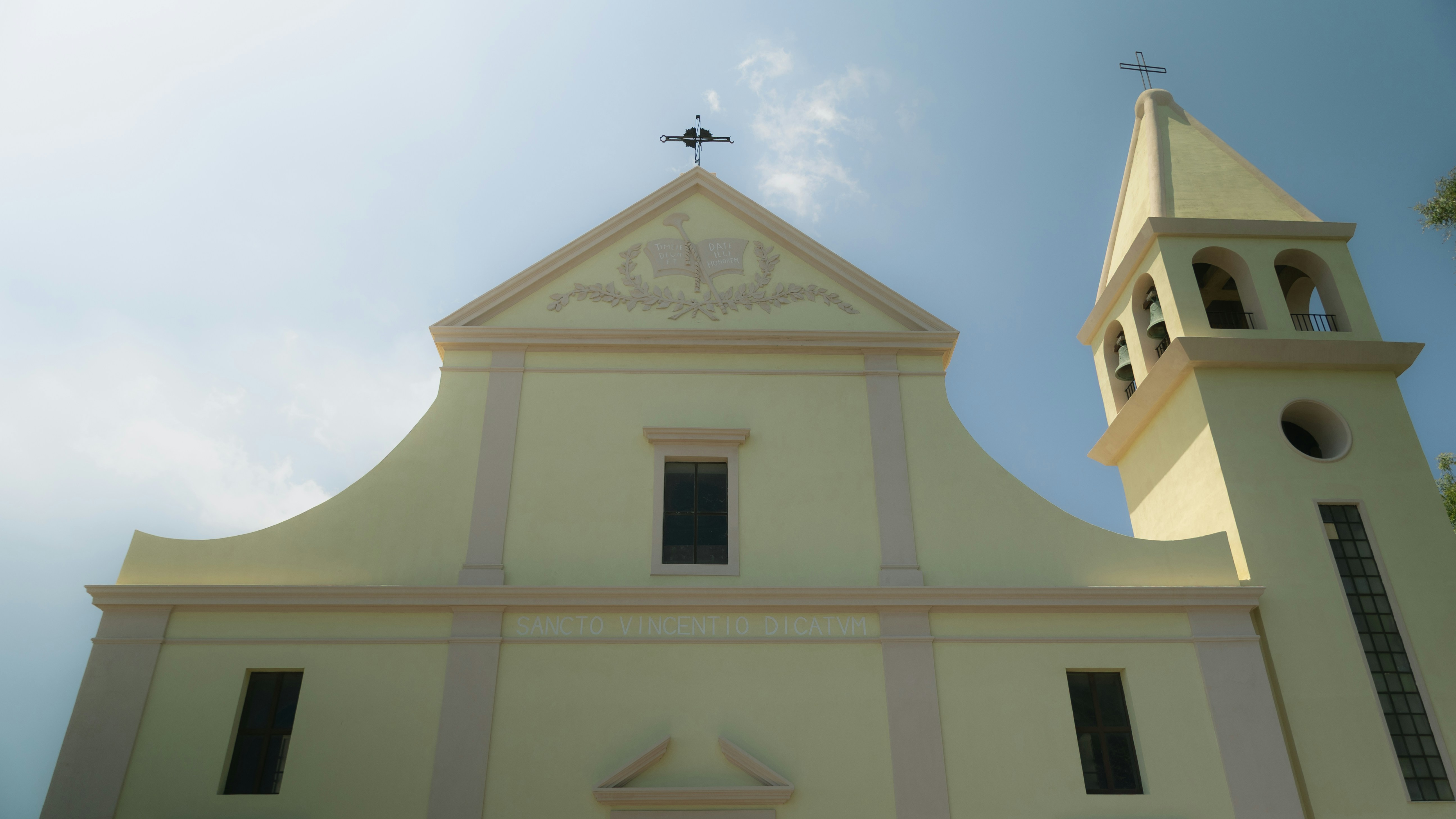 Sunlit Facade of a Gentlechurch
