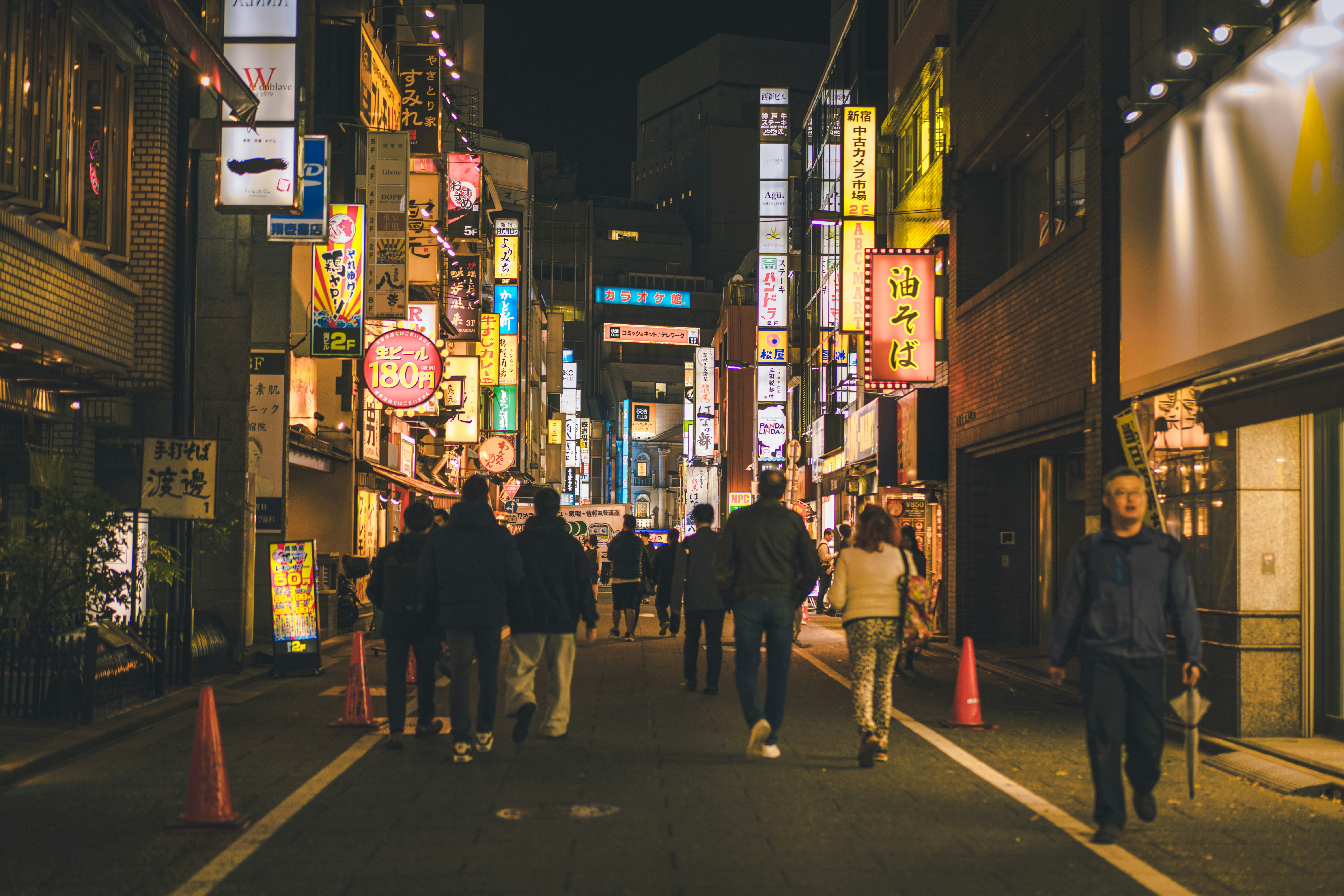 Neon Pulse: Night Walk Through a Neon-Lit Alley of Tokyo-Style Streets