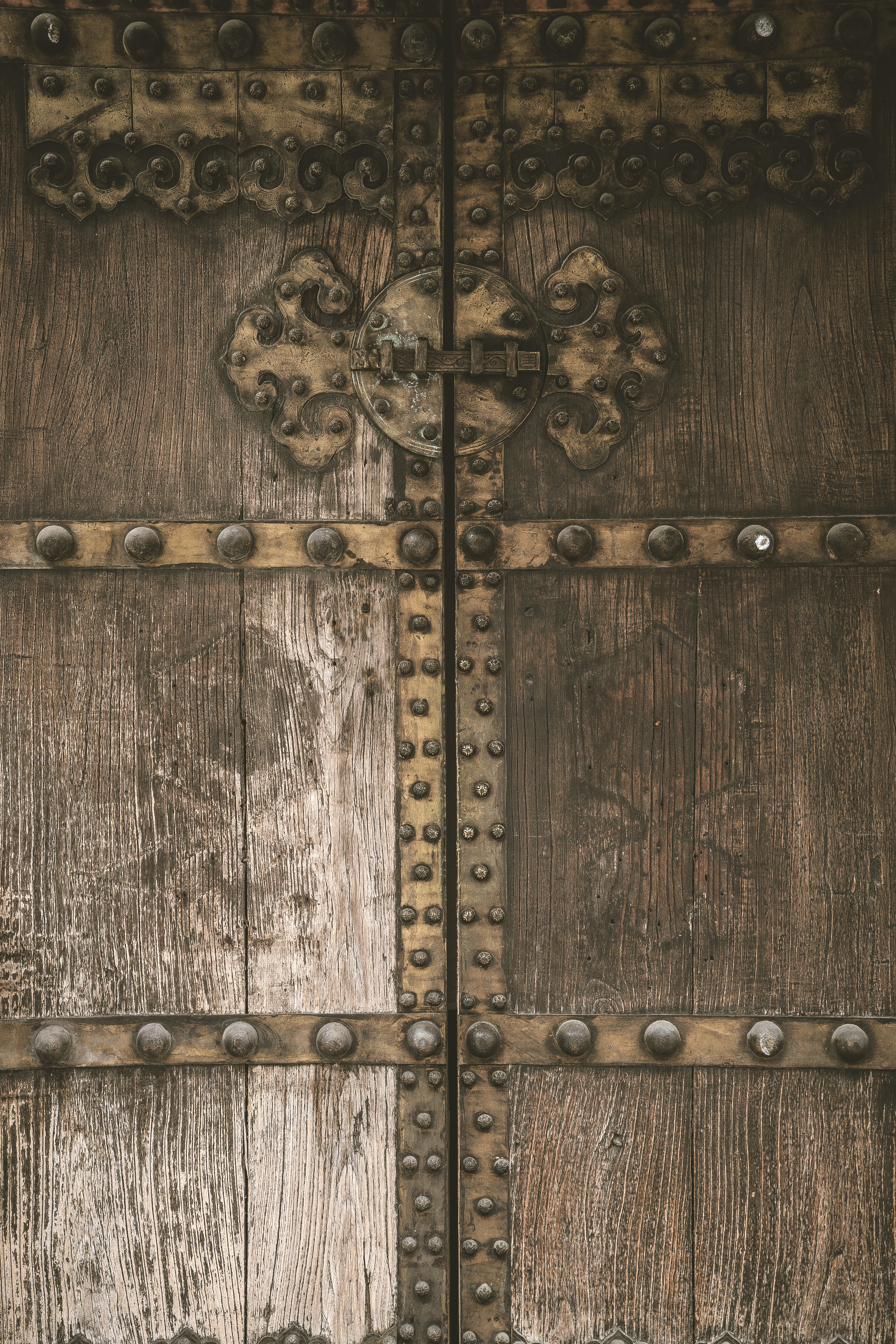 Ironbound Door: Aged Wood and Reclaimed Steel