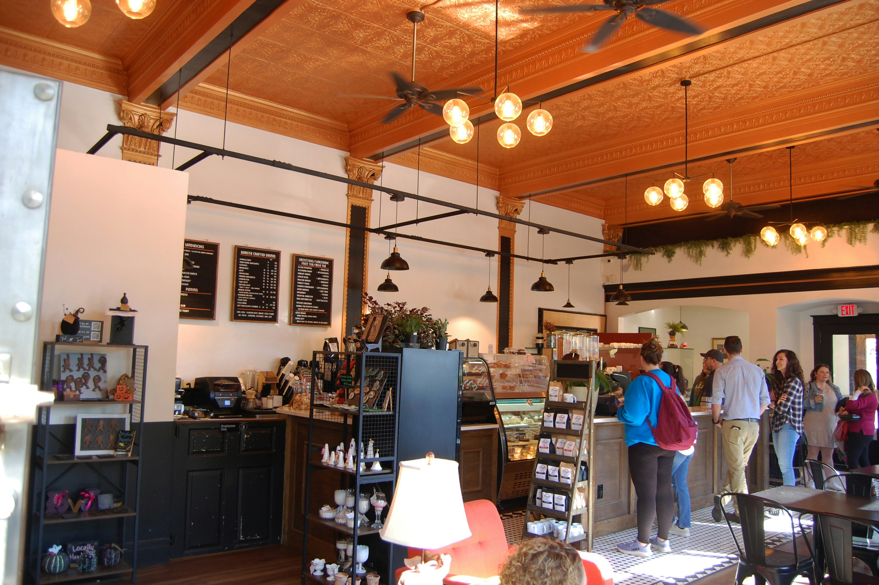 Sunlit Café Bazaar: A Vivid Morning Rush