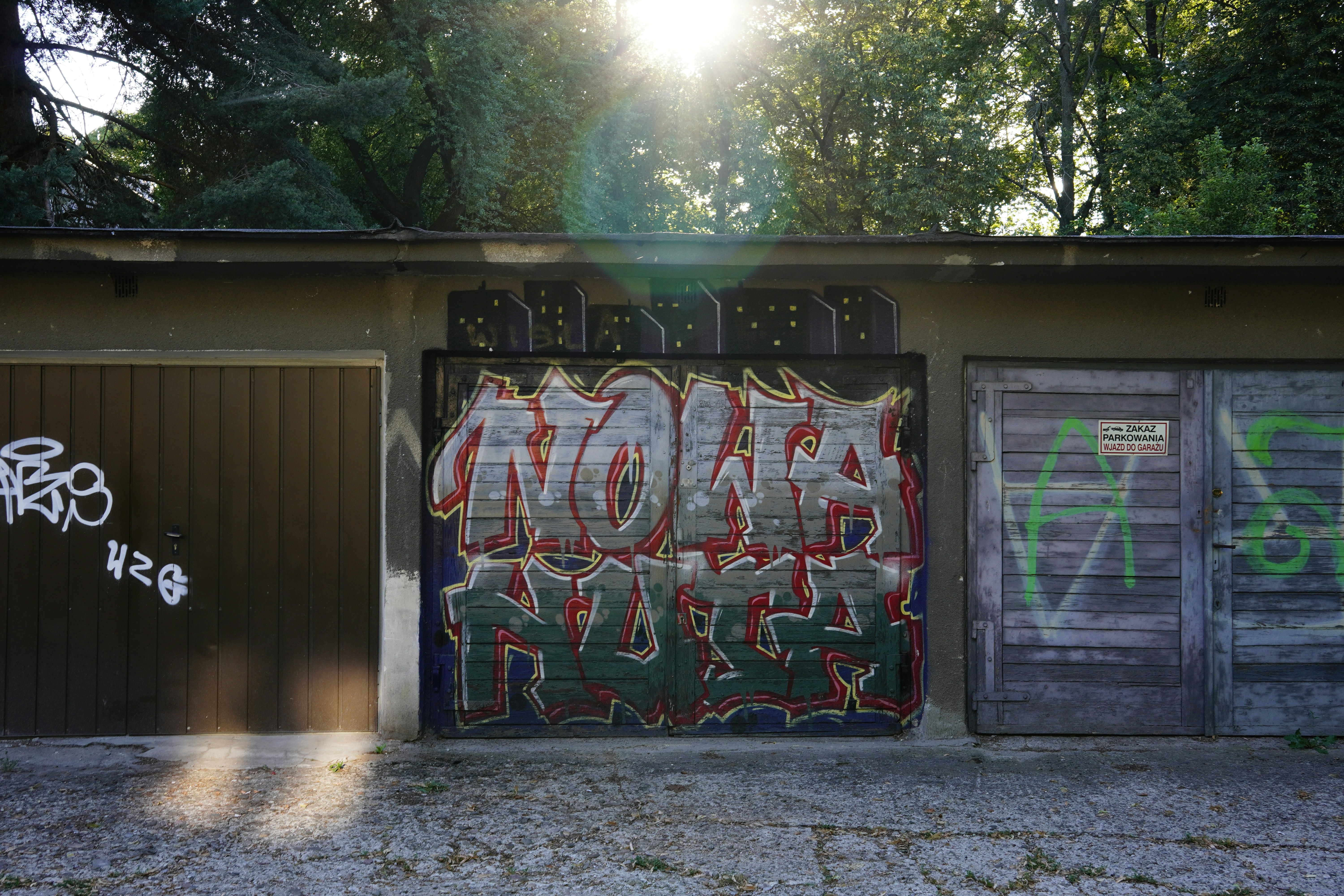 Graffitied Garage Door Centerpiece: NOAHAHAGE Flourish
