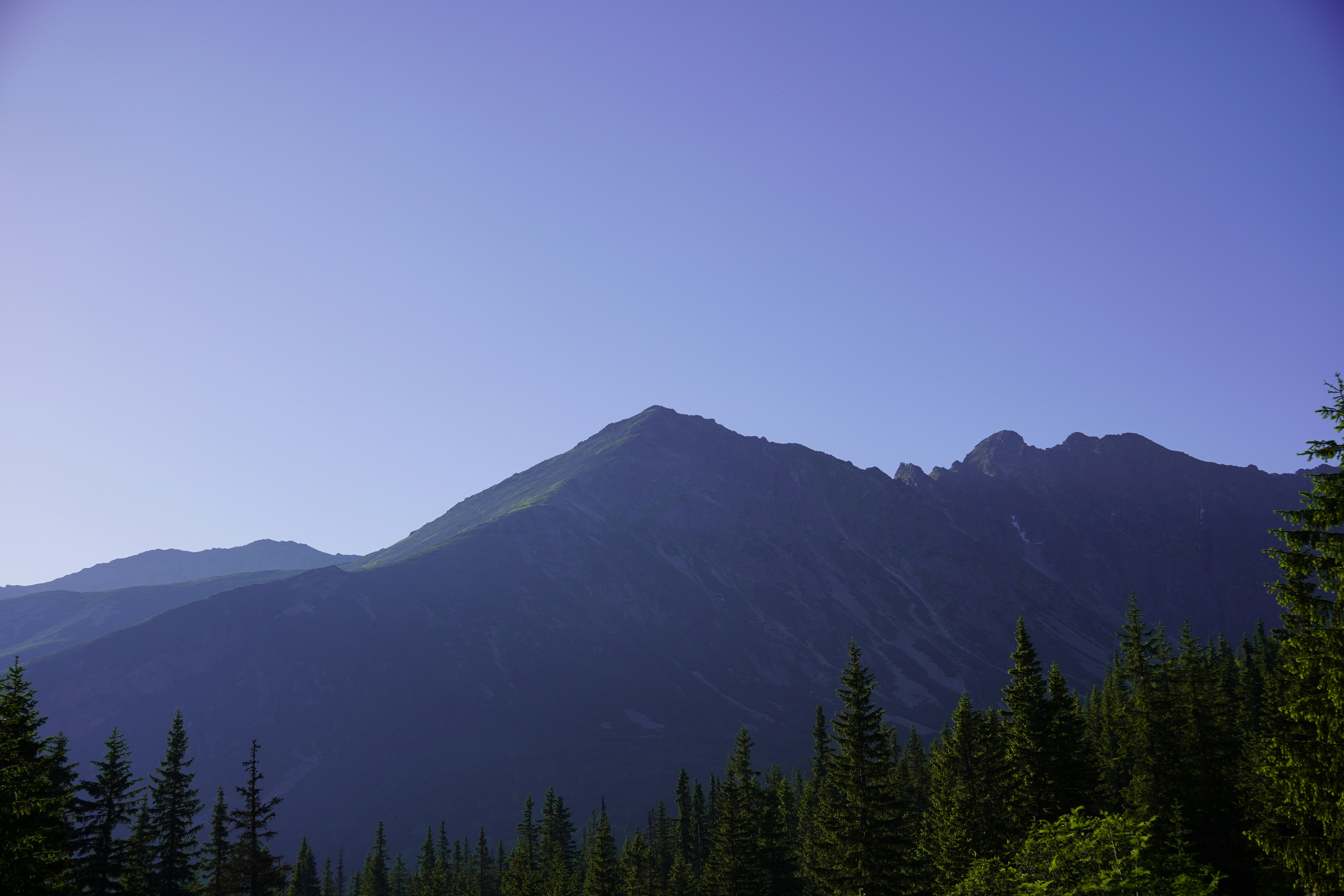 Peaks Against a Clear Canopy