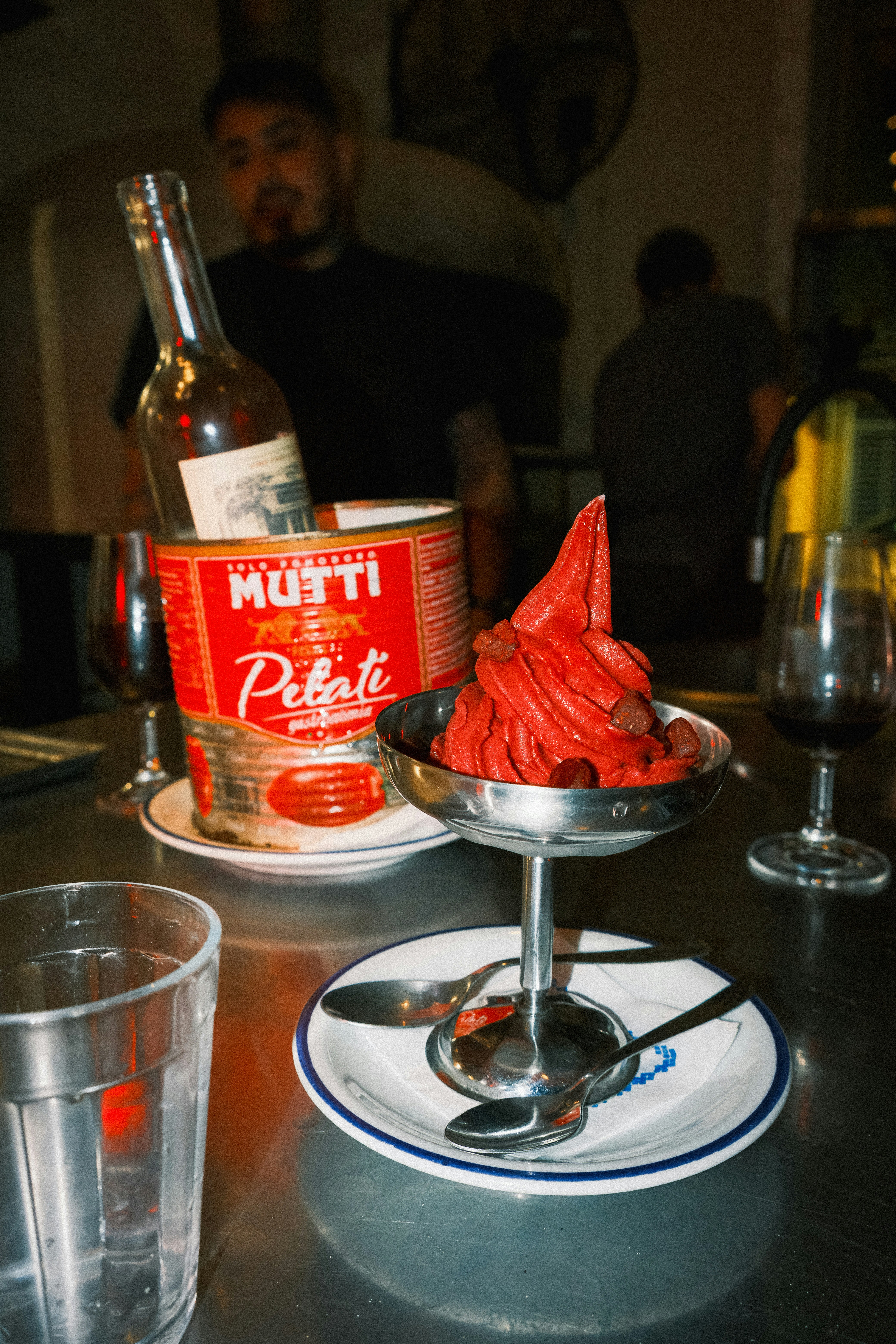 Red Swirl: A Dessert Moment with Italian Liqueur