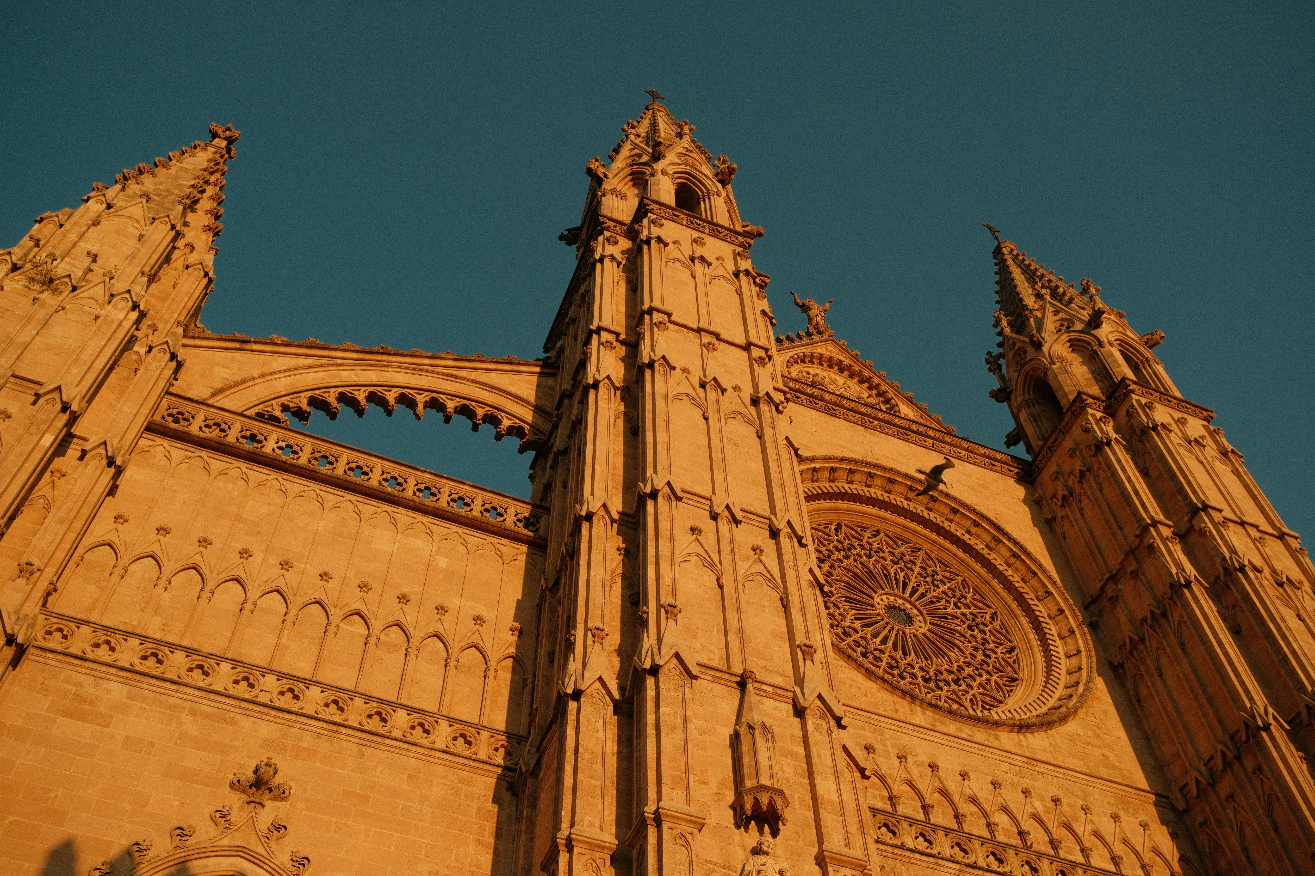 Stalwart Gothic Facade Under Golden Hour
