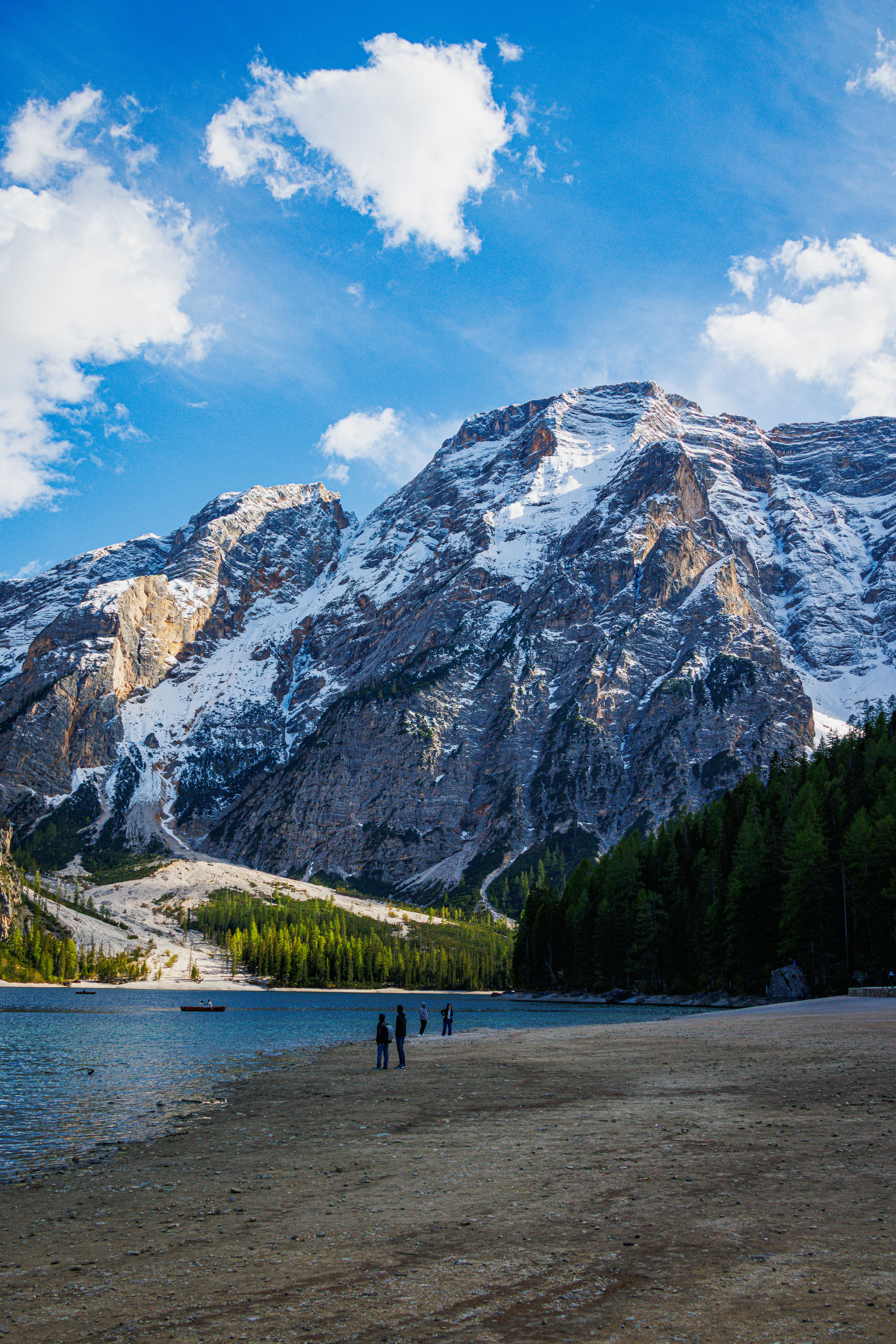 Ice-capped Giants Over a Quiet Alpine Shore