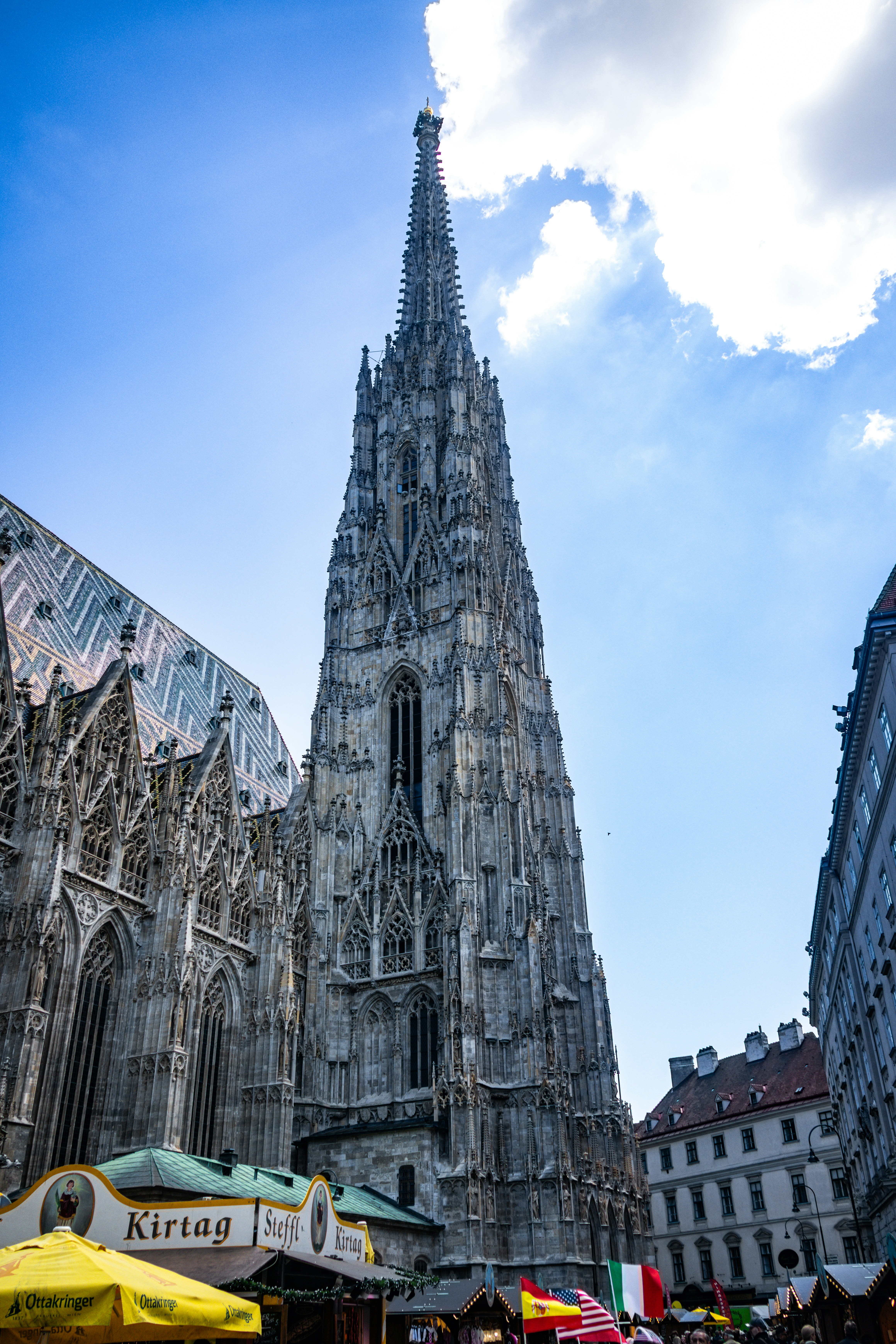Gothic Spire Rising Above the Market