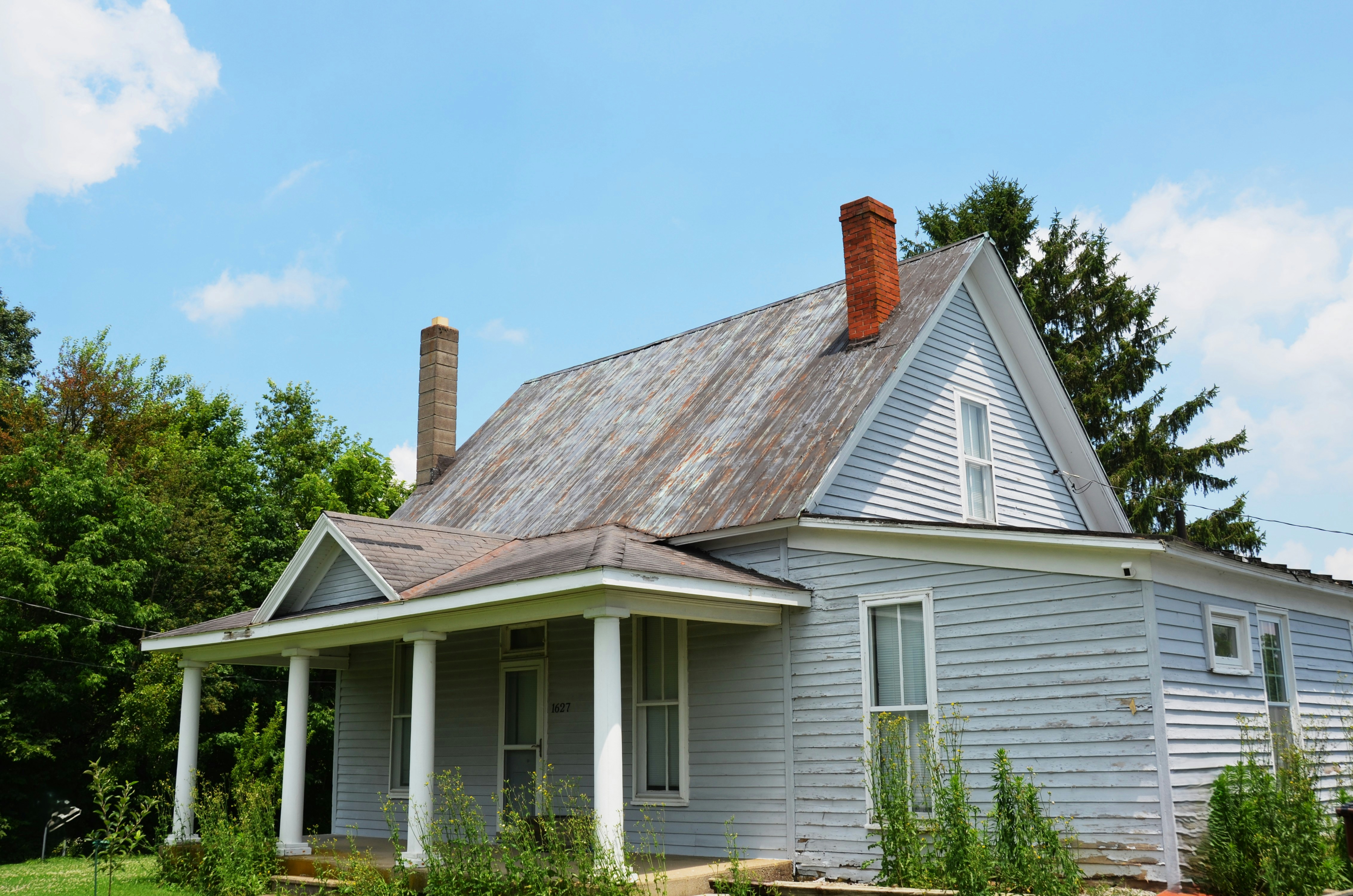 Weathered Cottage Under a Bright Sky