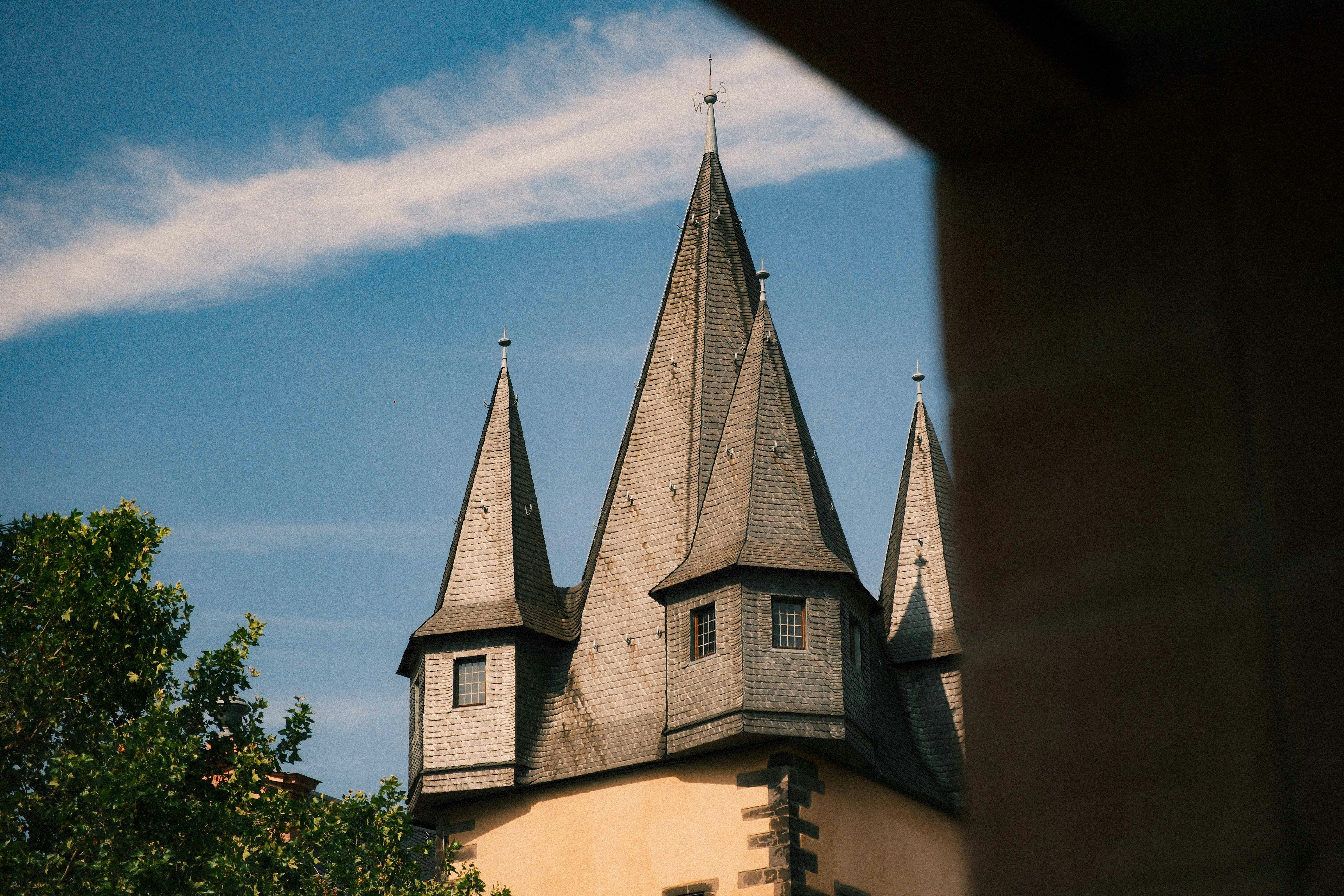Castle Turrets Against a Clear Sky