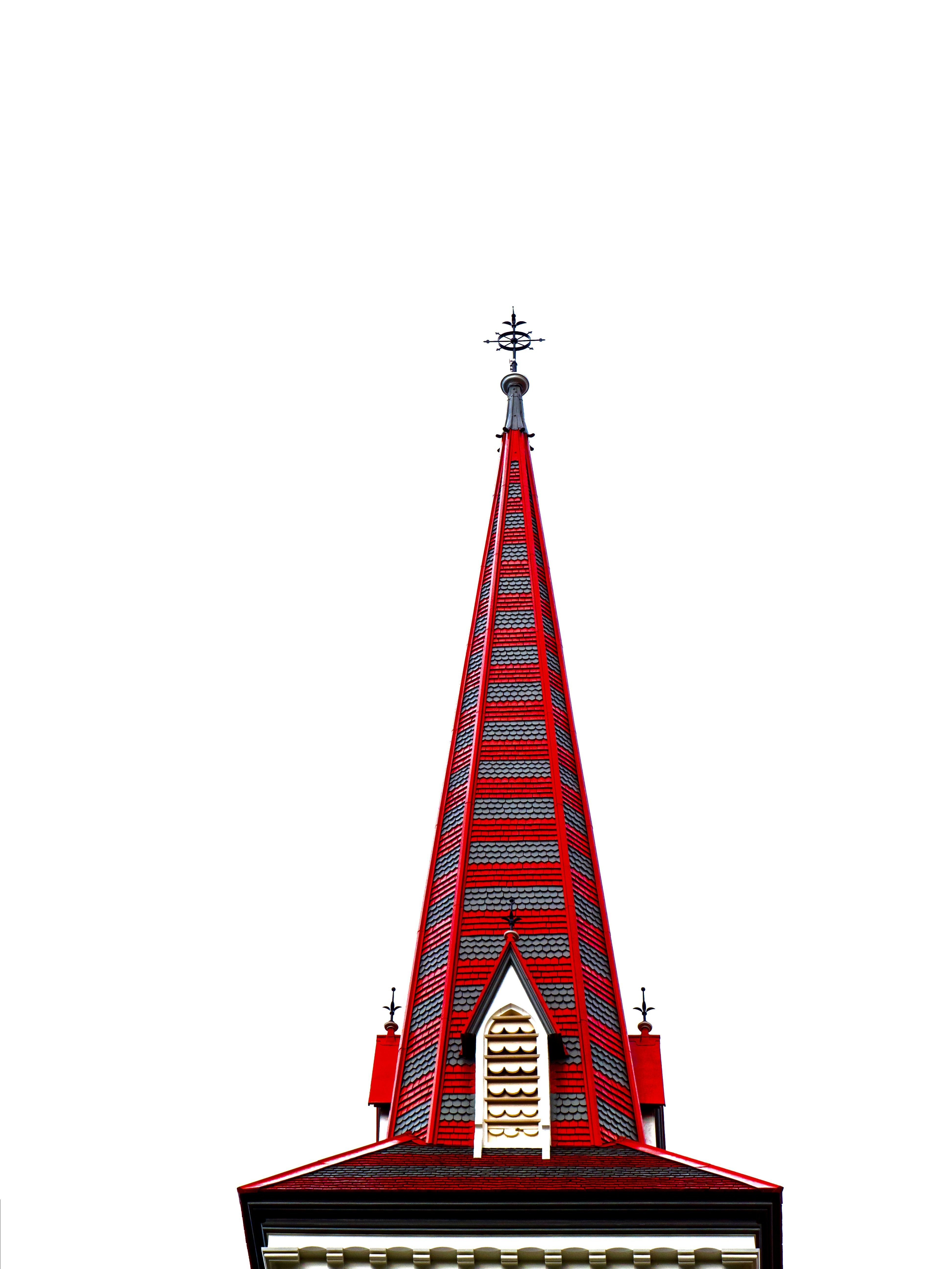 Red Spire Ascending: A Tower Reaching the Sky