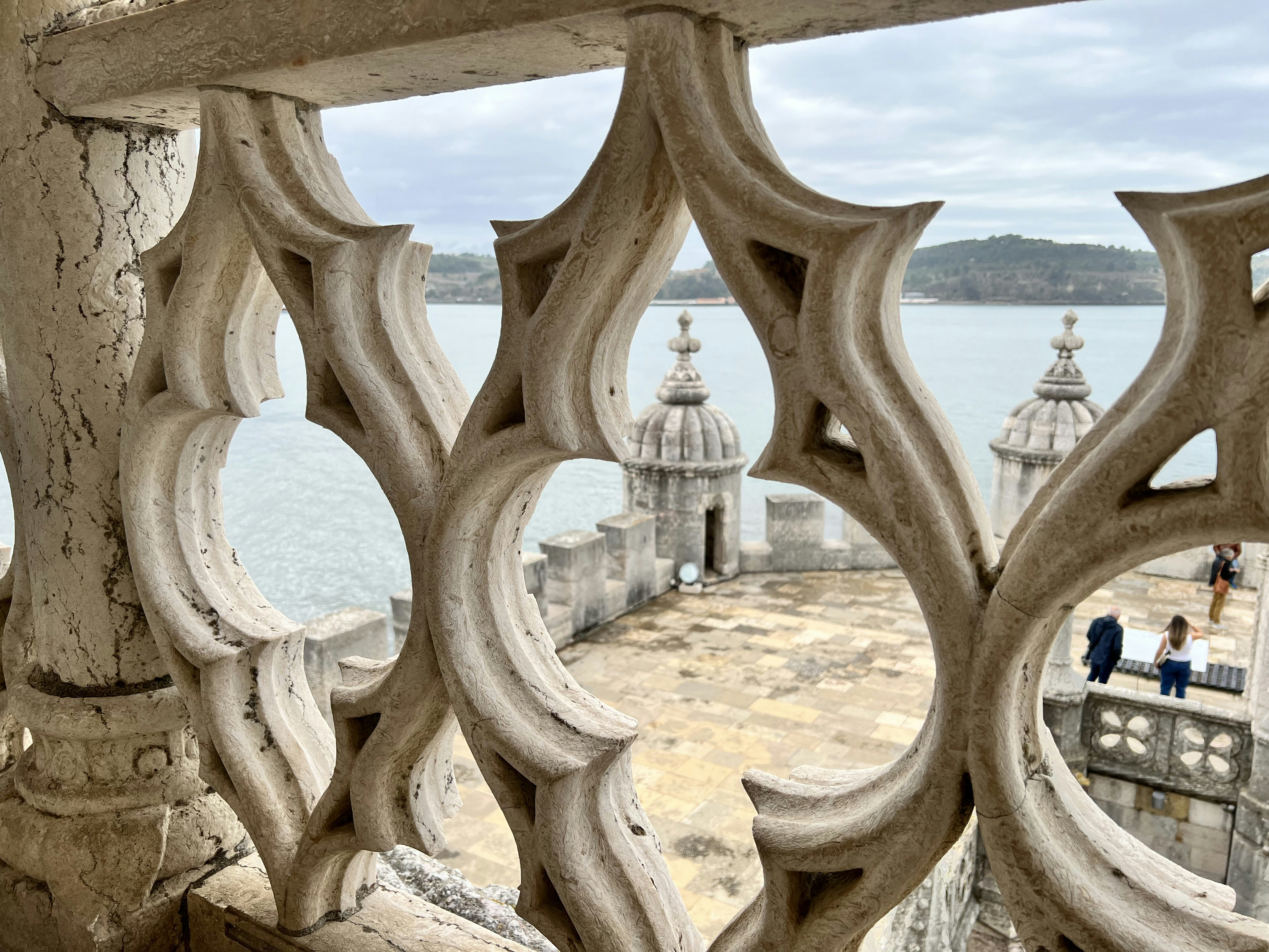 Stone Lattice Overlooking the Sea: Balcony Vista