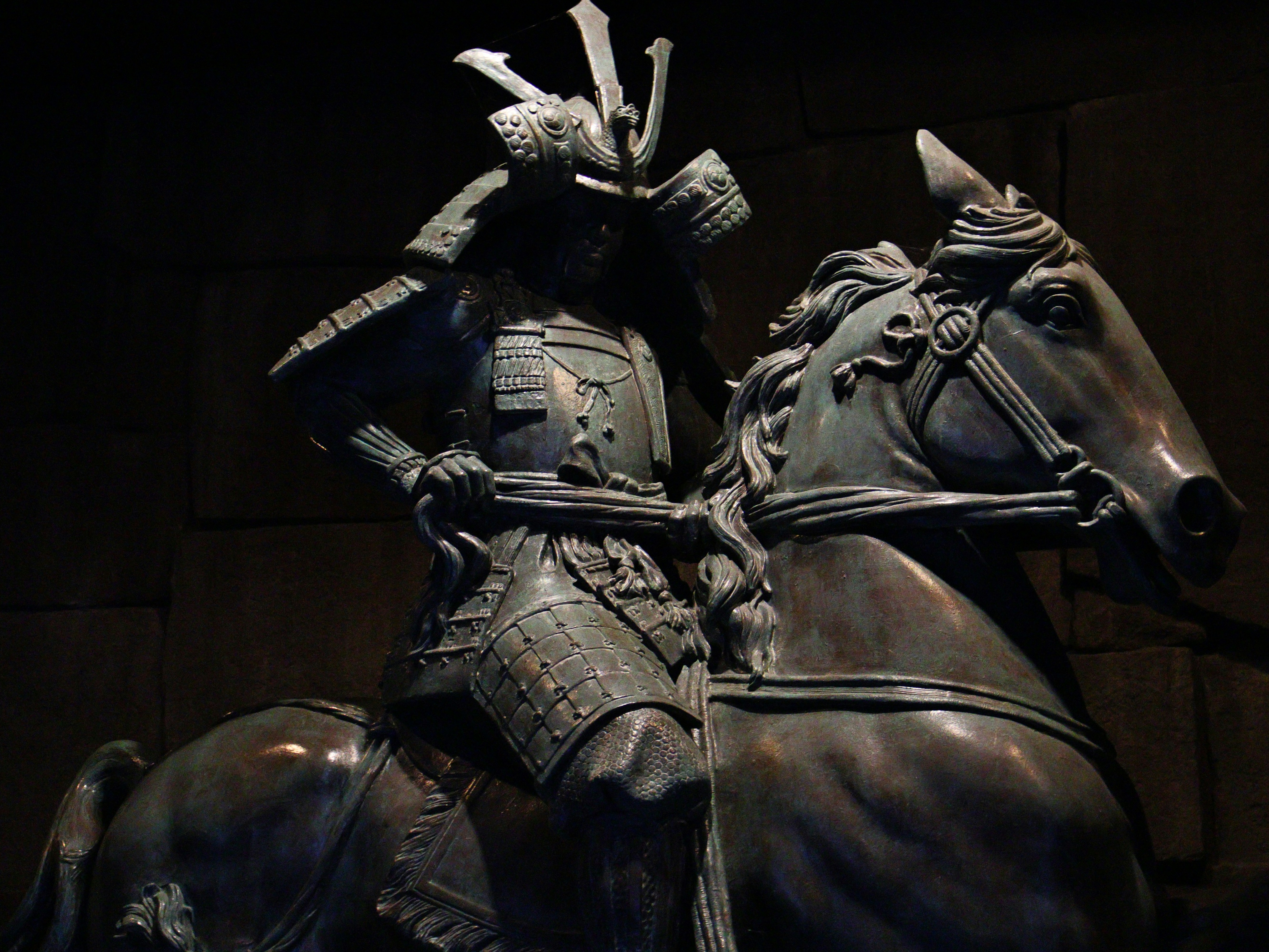 Armored Cavalry Portrait: A Quiet Standoff on Dark Stone