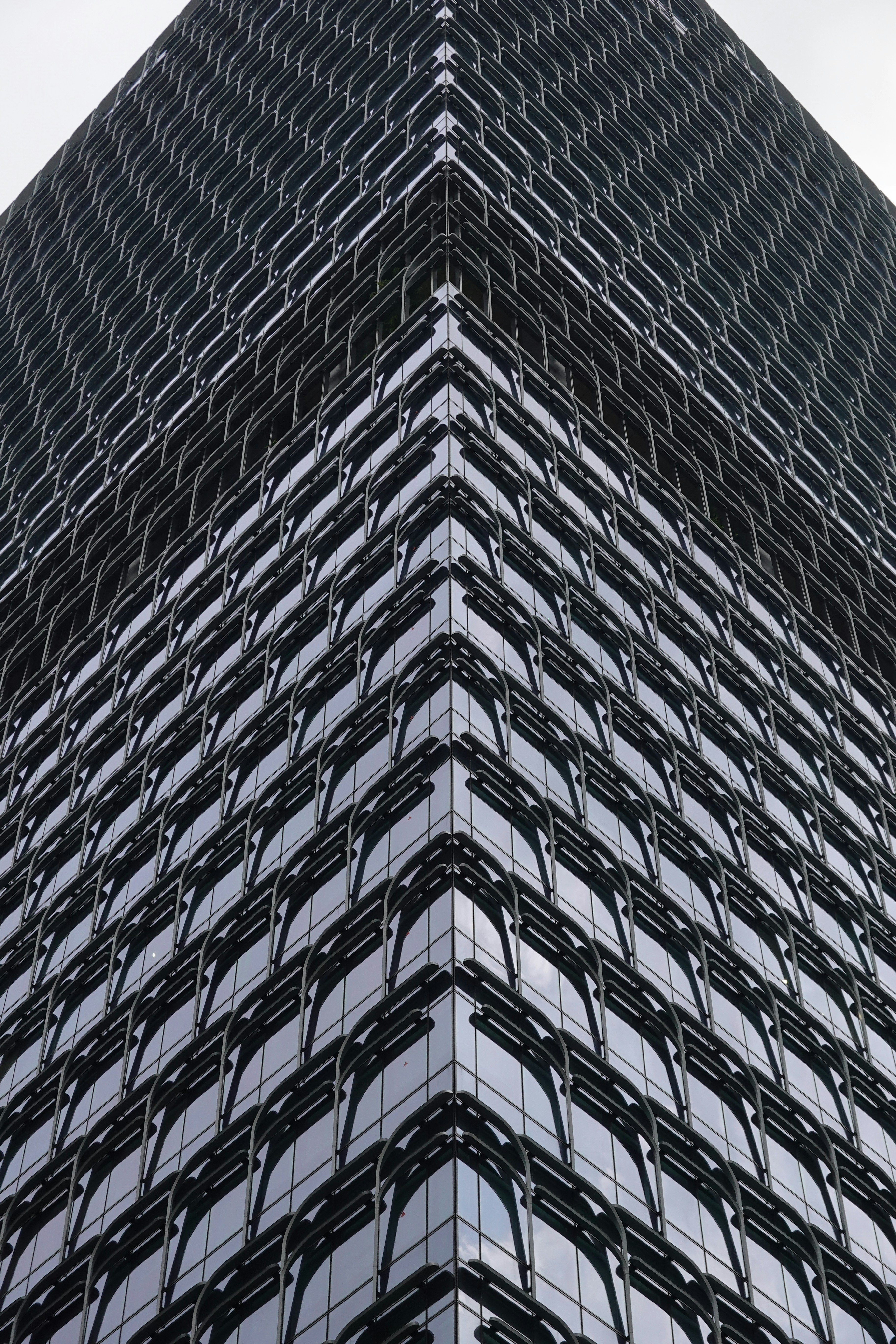 Symmetric Peak: A Diamond-Patterned Facade Climbing Skyward