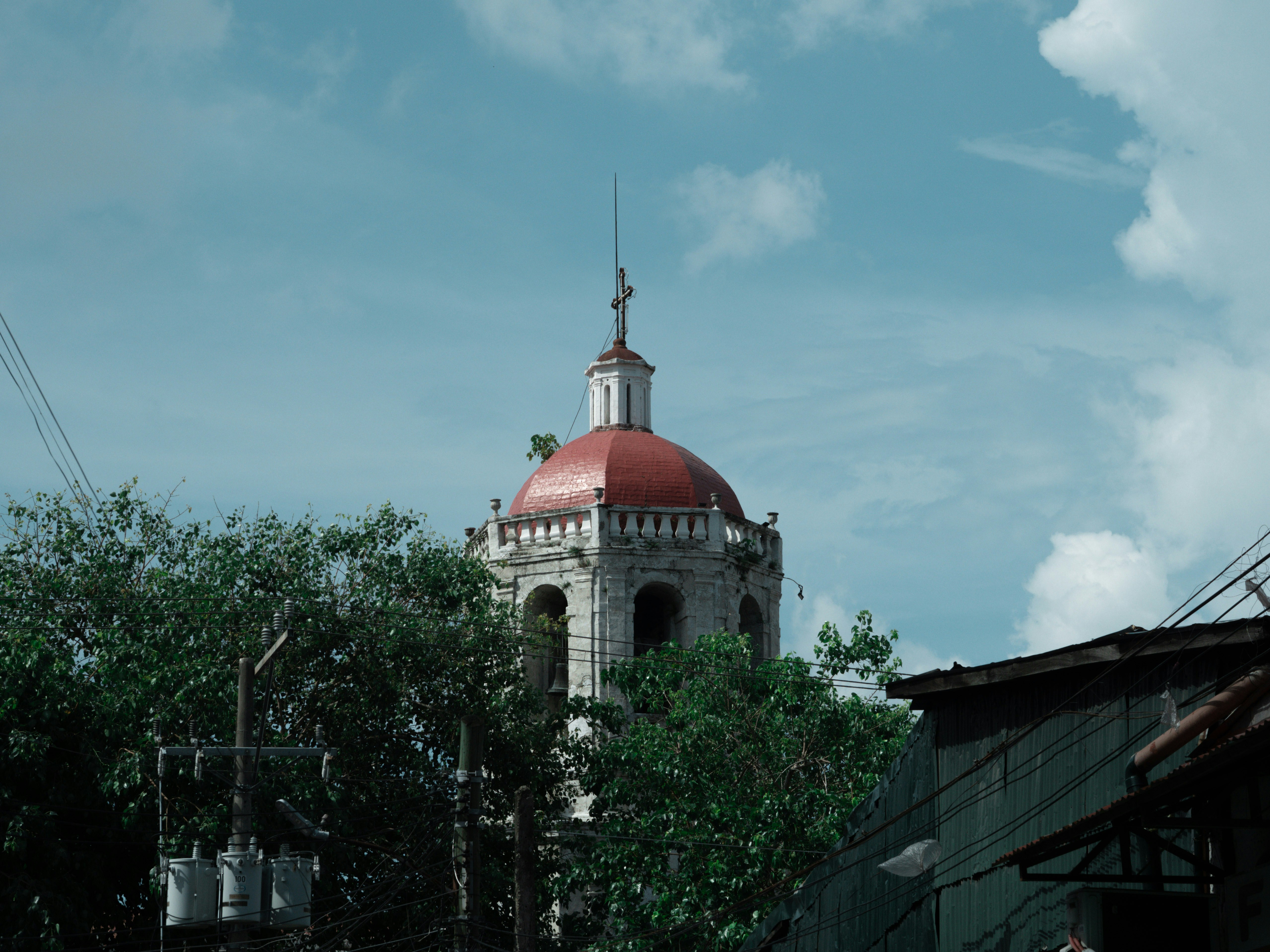 Old Clocktower Domed Roof Reaches for the Sky