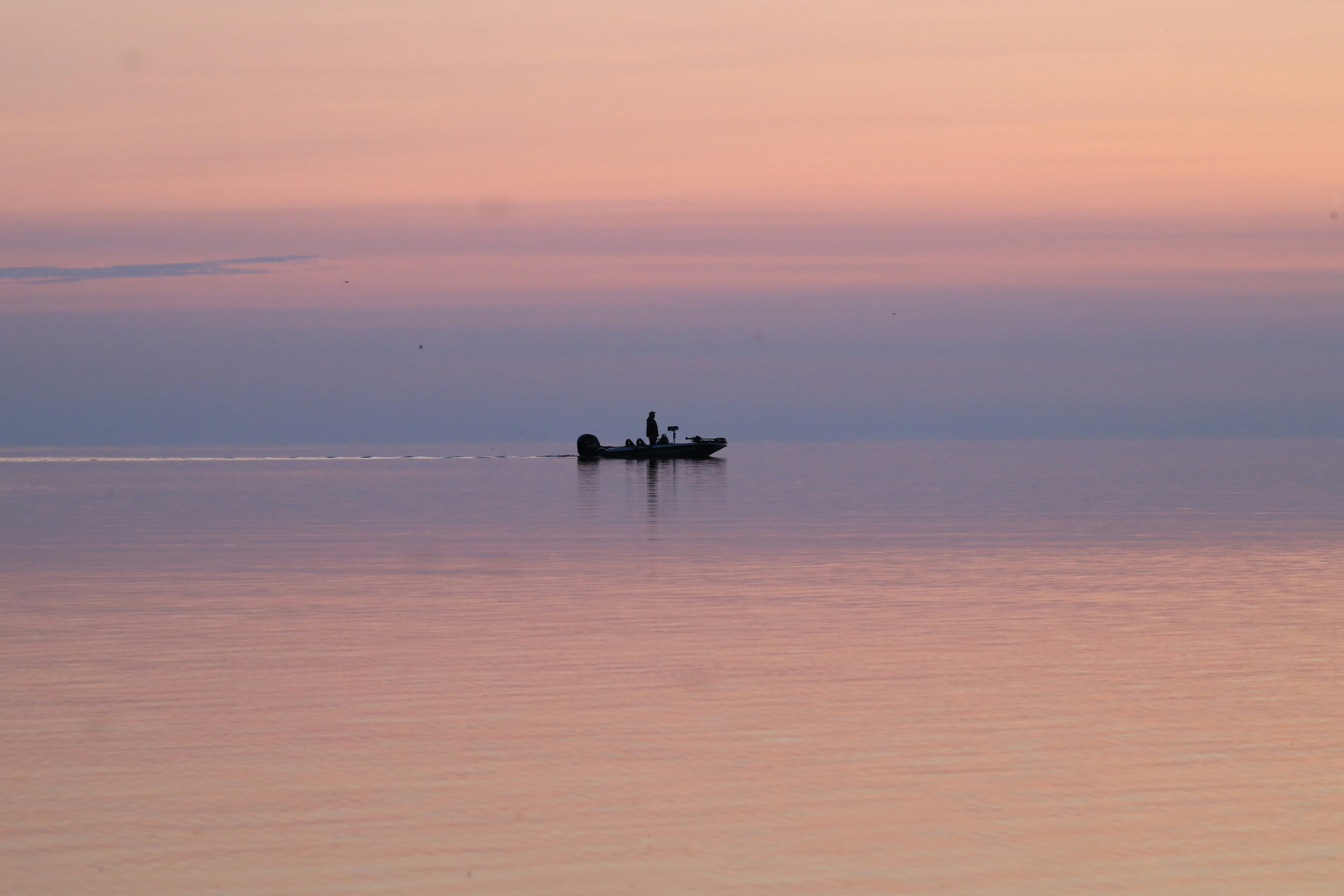 Silhouette on the Calm Horizon