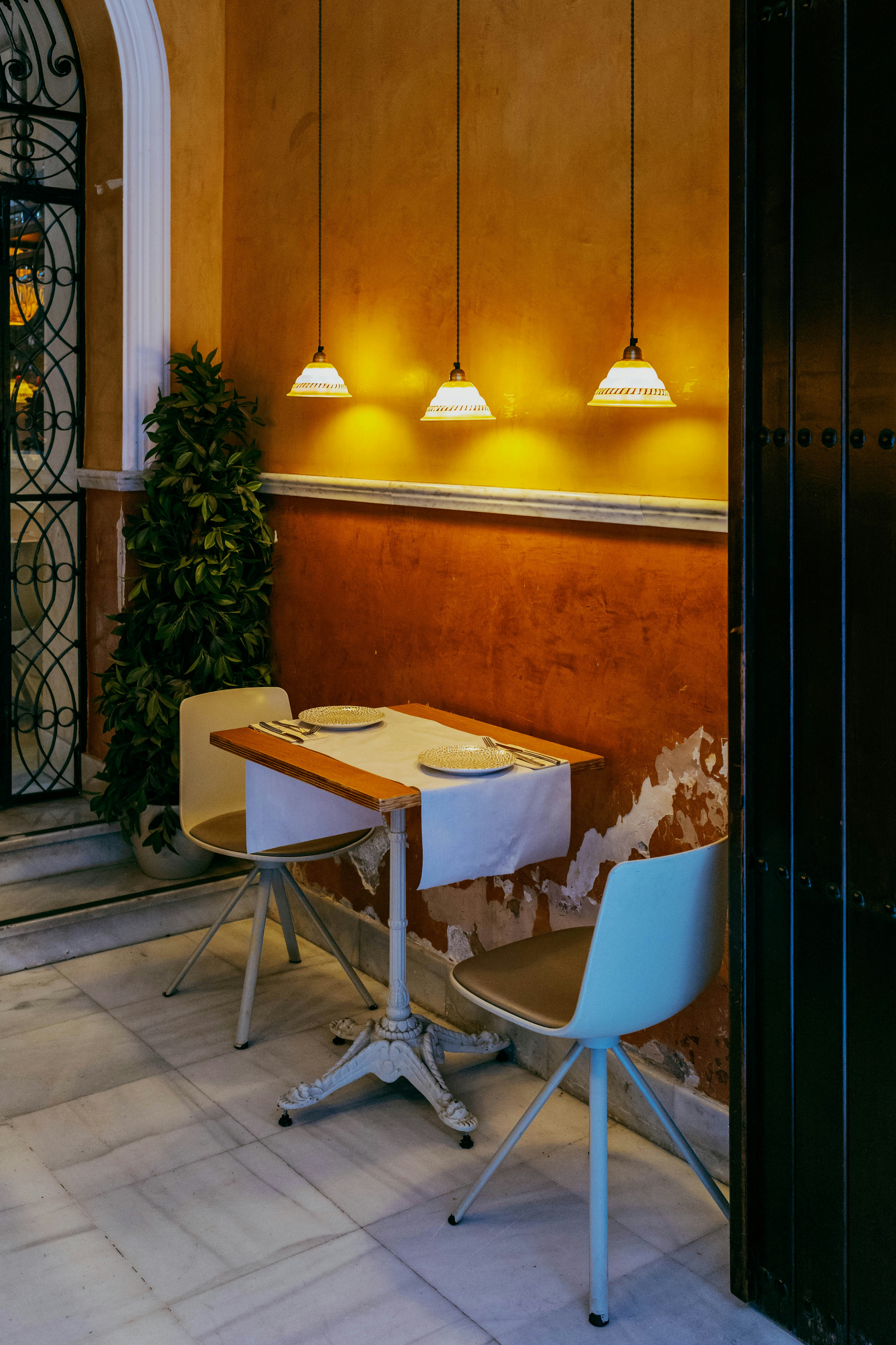 Candlelight Corner: Intimate Bistro with Warm Tuscan Walls