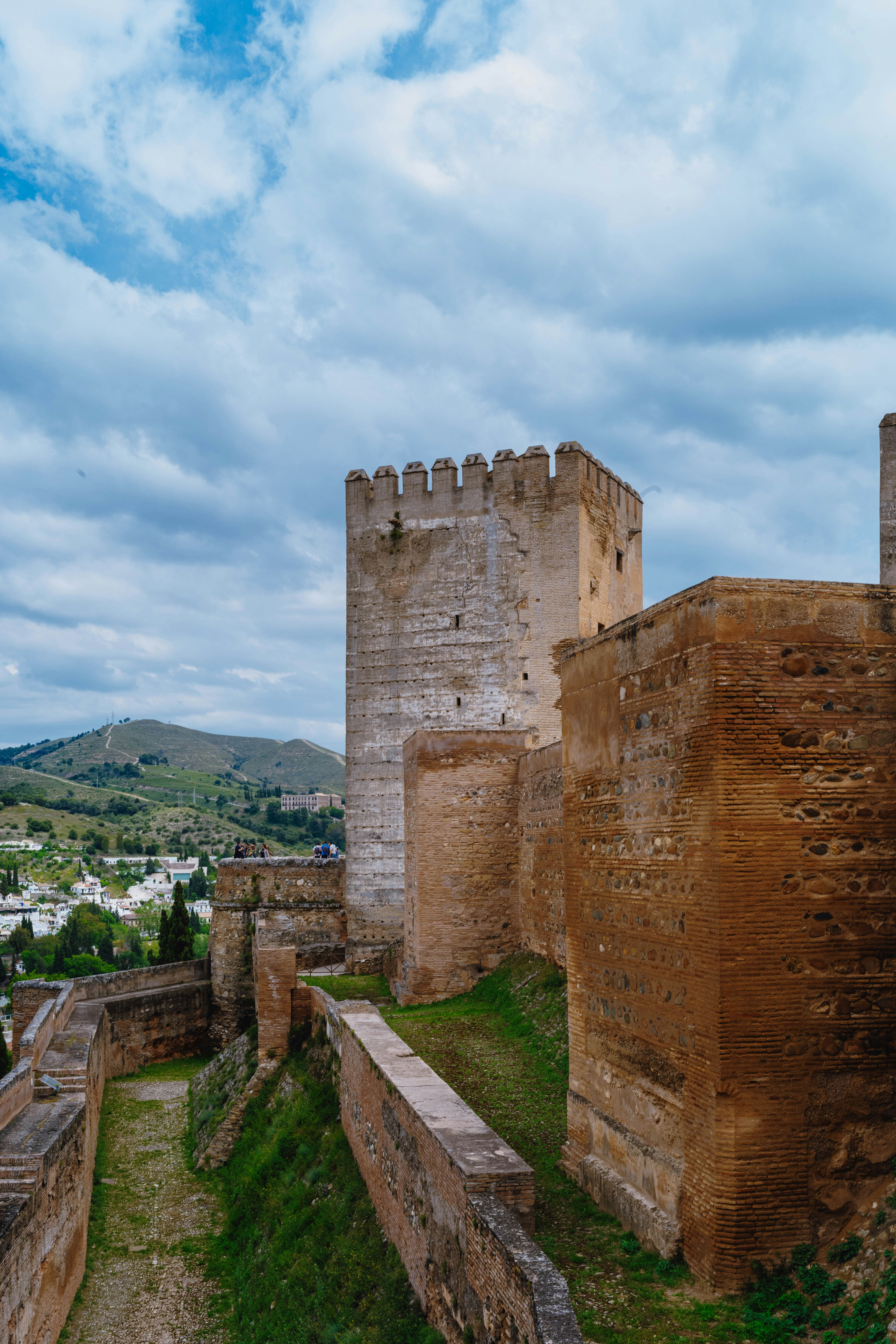 Stone Bastion Under a Clouded Sky