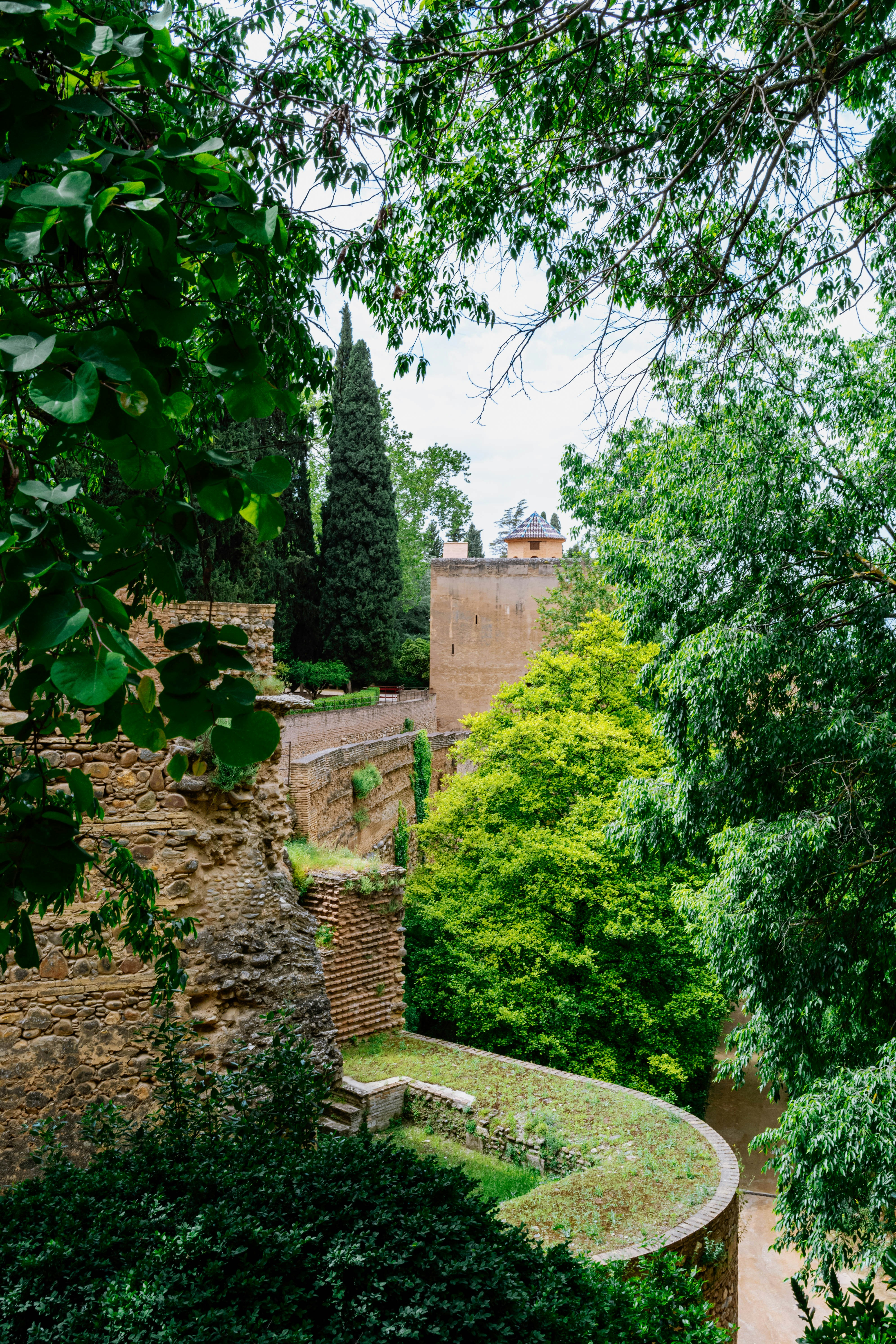 Emerald walls and ivy-lined terraces overlook a sunlit courtyard