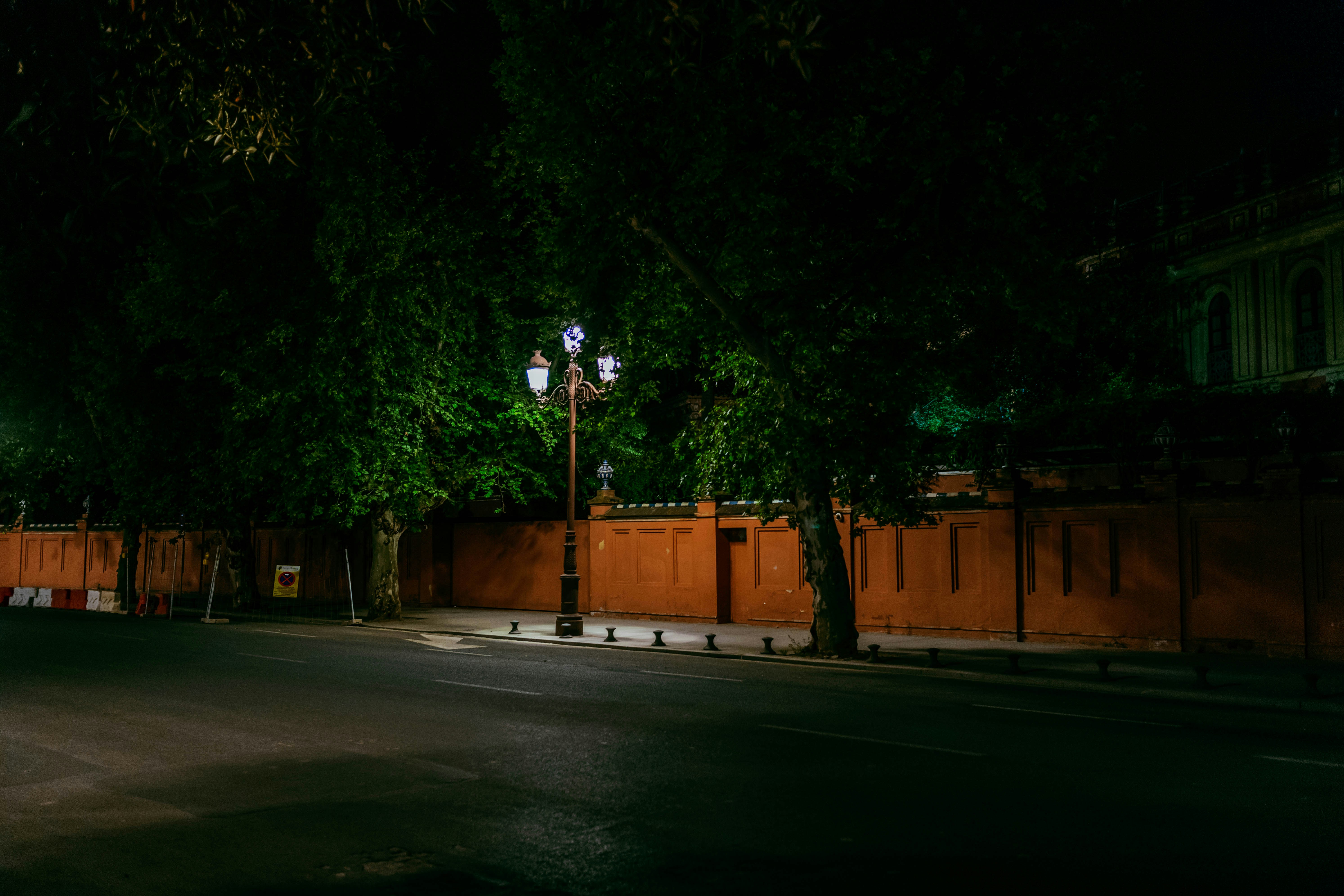 Midnight Lantern on a Quiet Boulevard