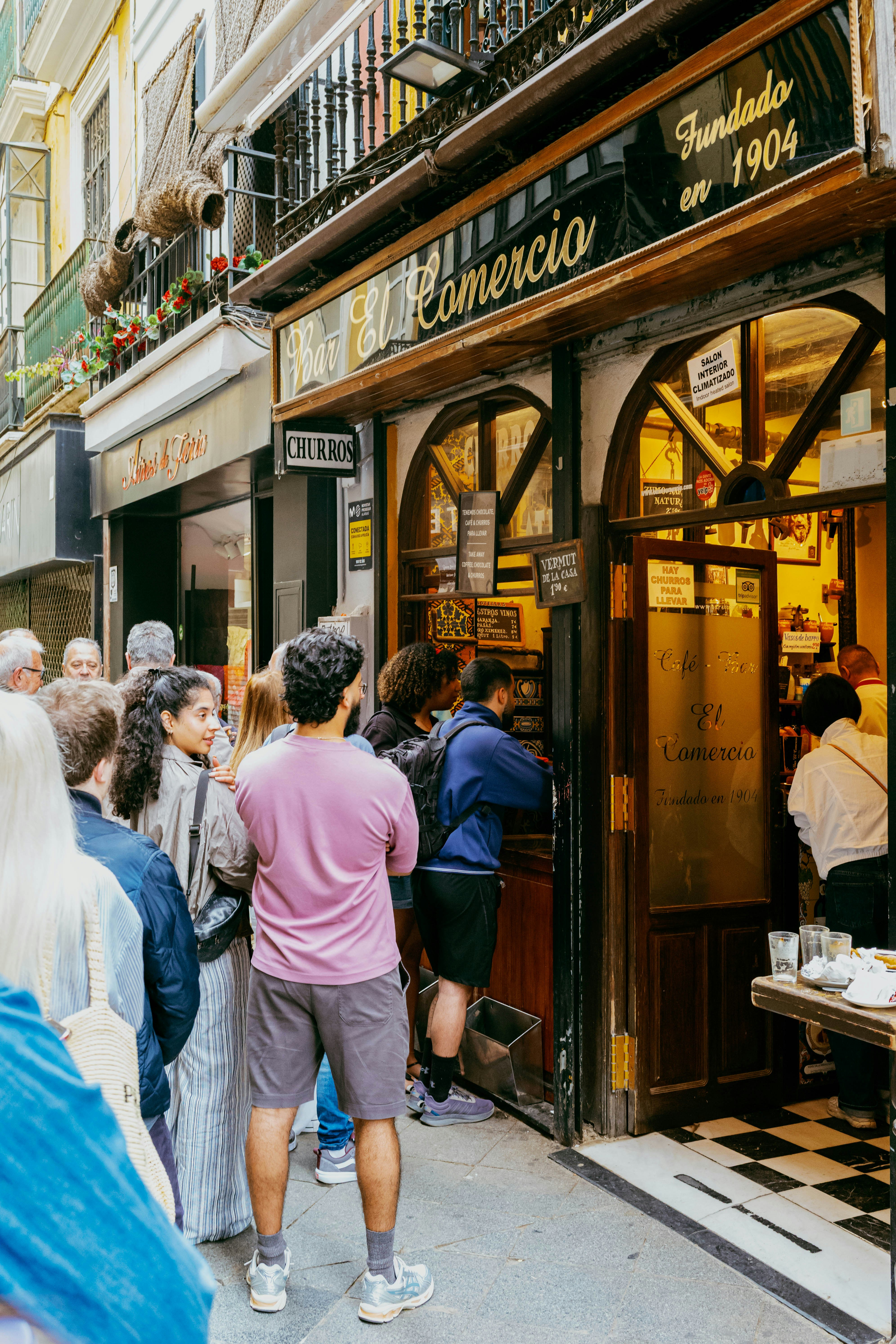 Queue at a Classic Barcelona Tapas Bar