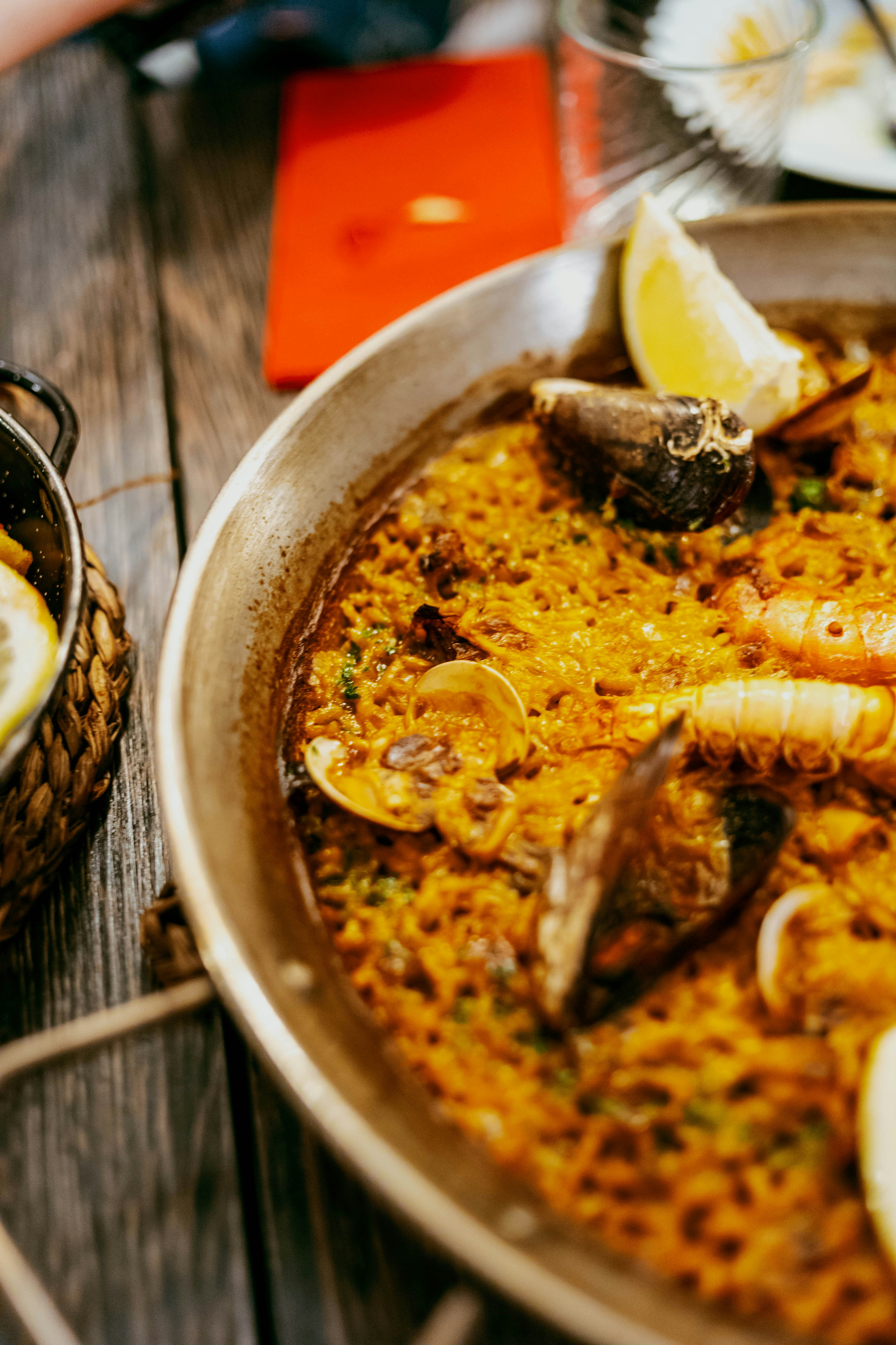 Sunlit Paella Pan: A Aromatic Coastal Feast