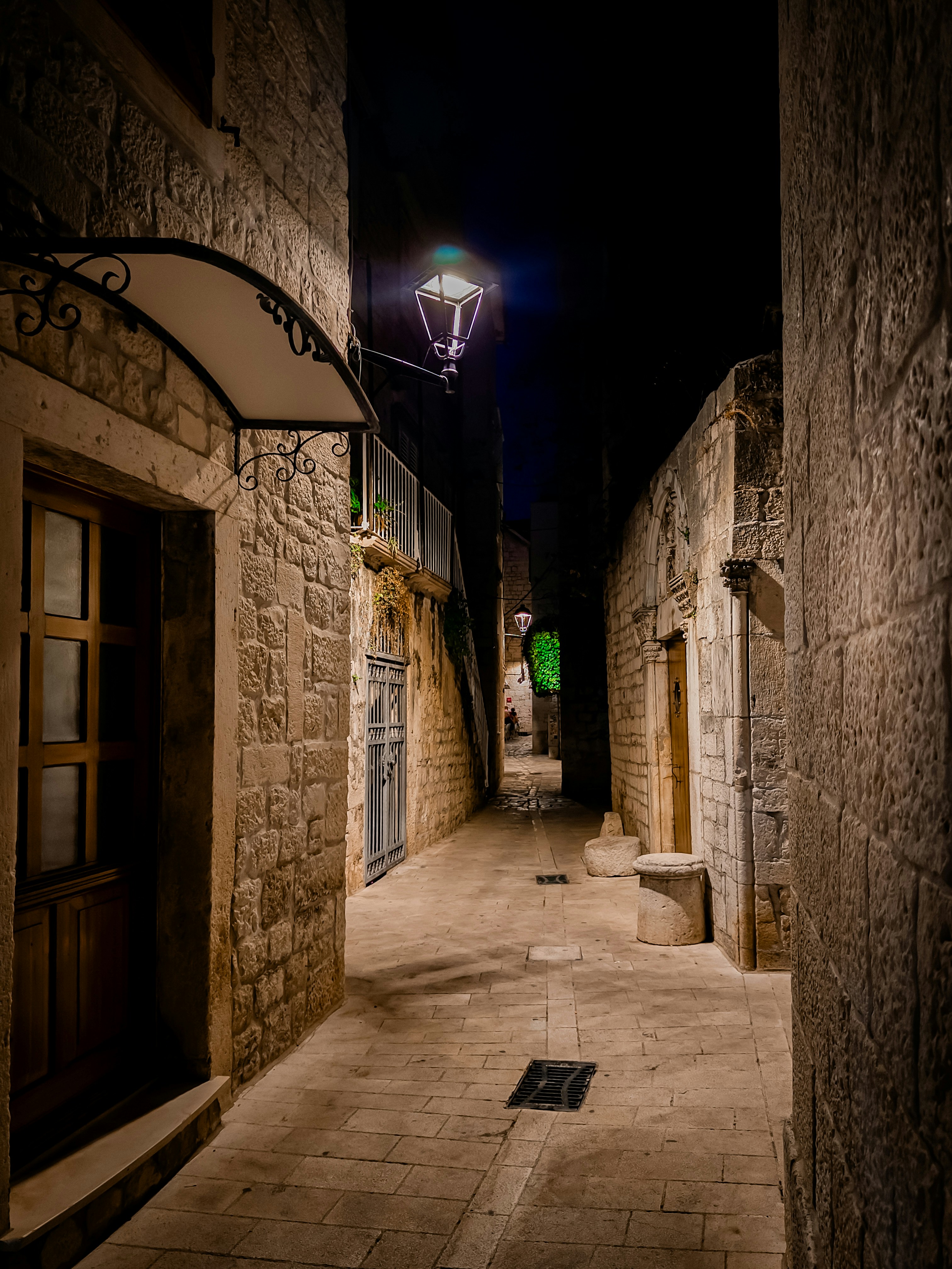 Cobbled Alley by Lantern Light