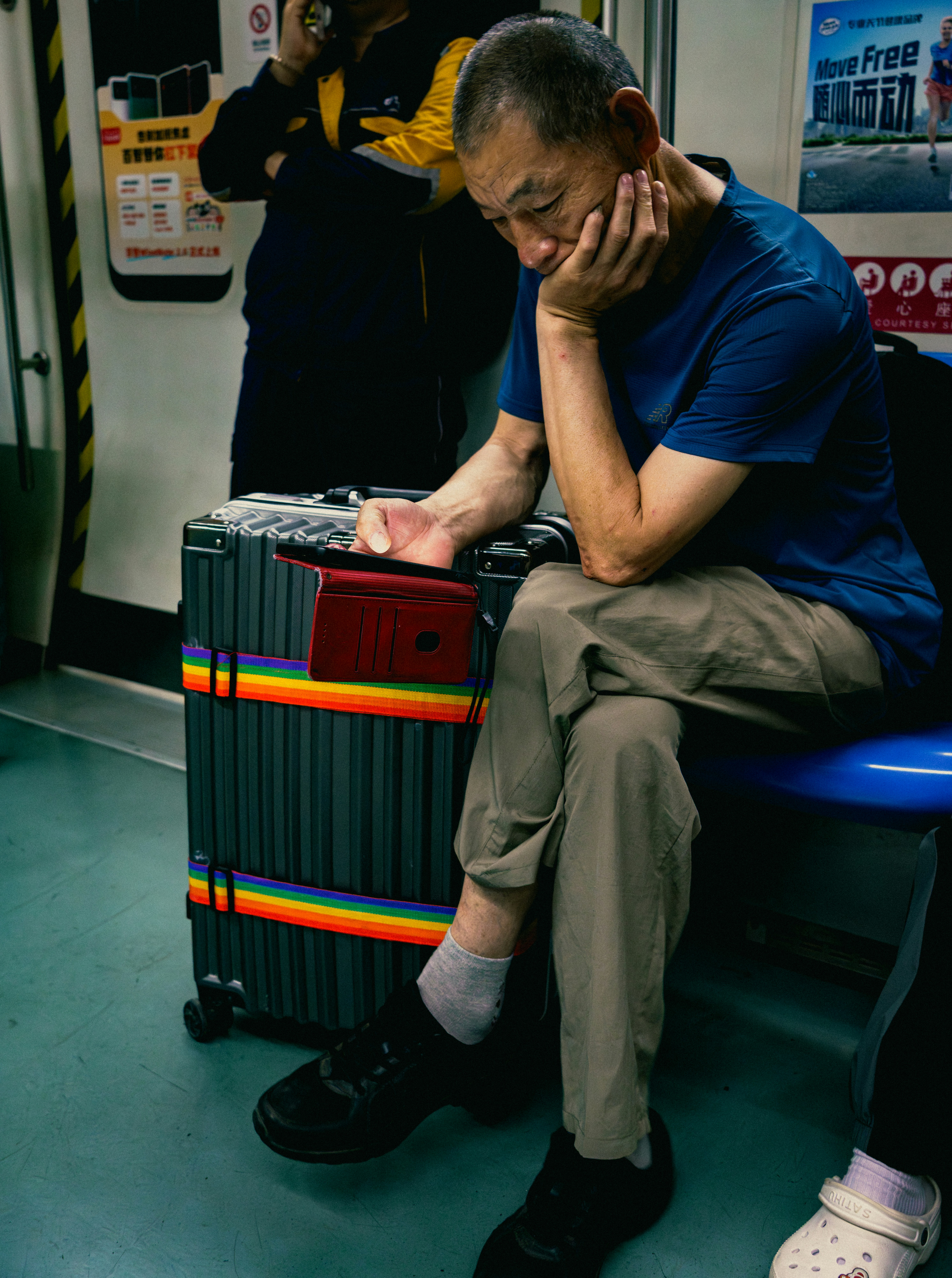 Waiting in Transit: A Passenger’s Moment of Quiet Contemplation