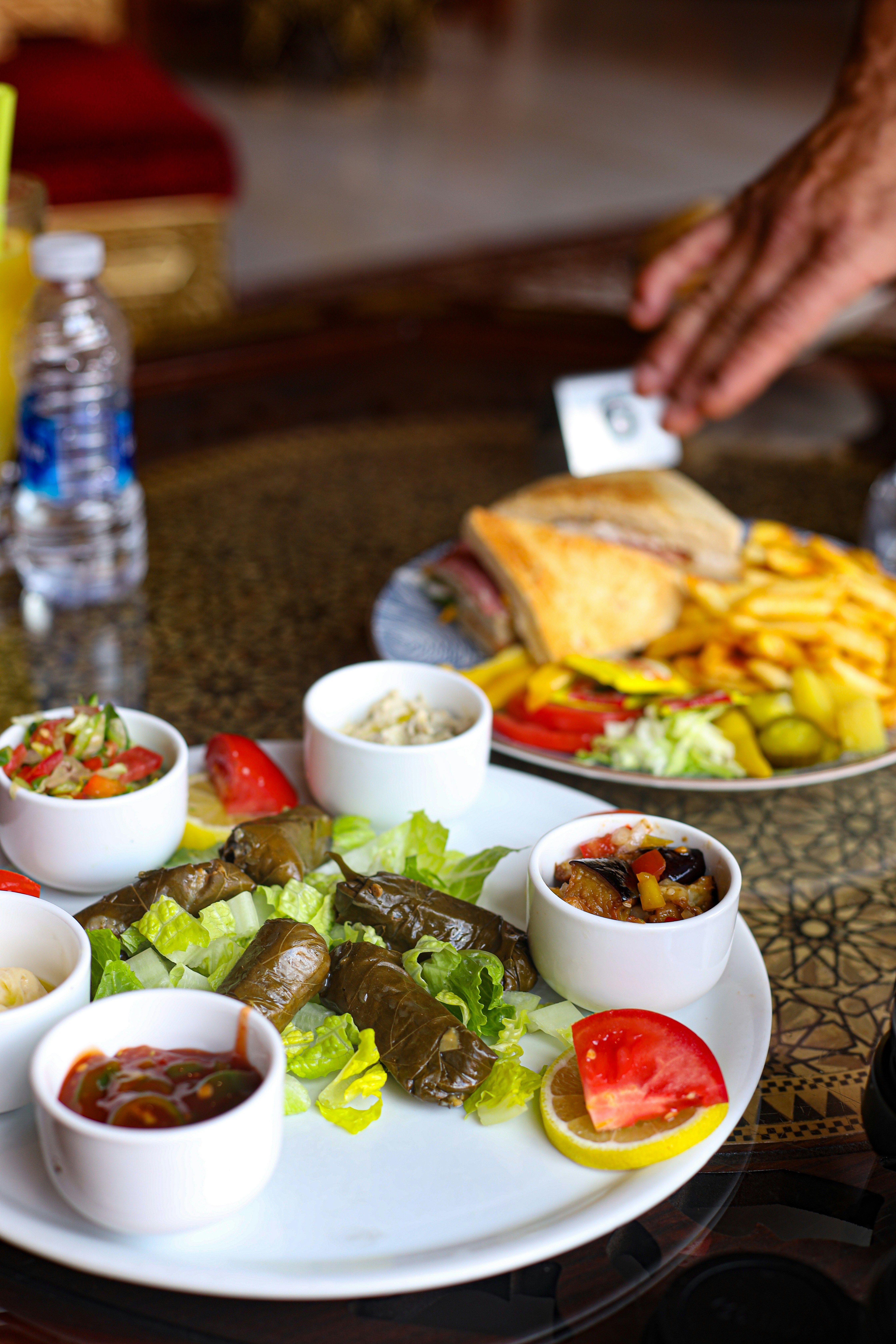 A Shared Platter of Mediterranean Delights at a Cozy Table