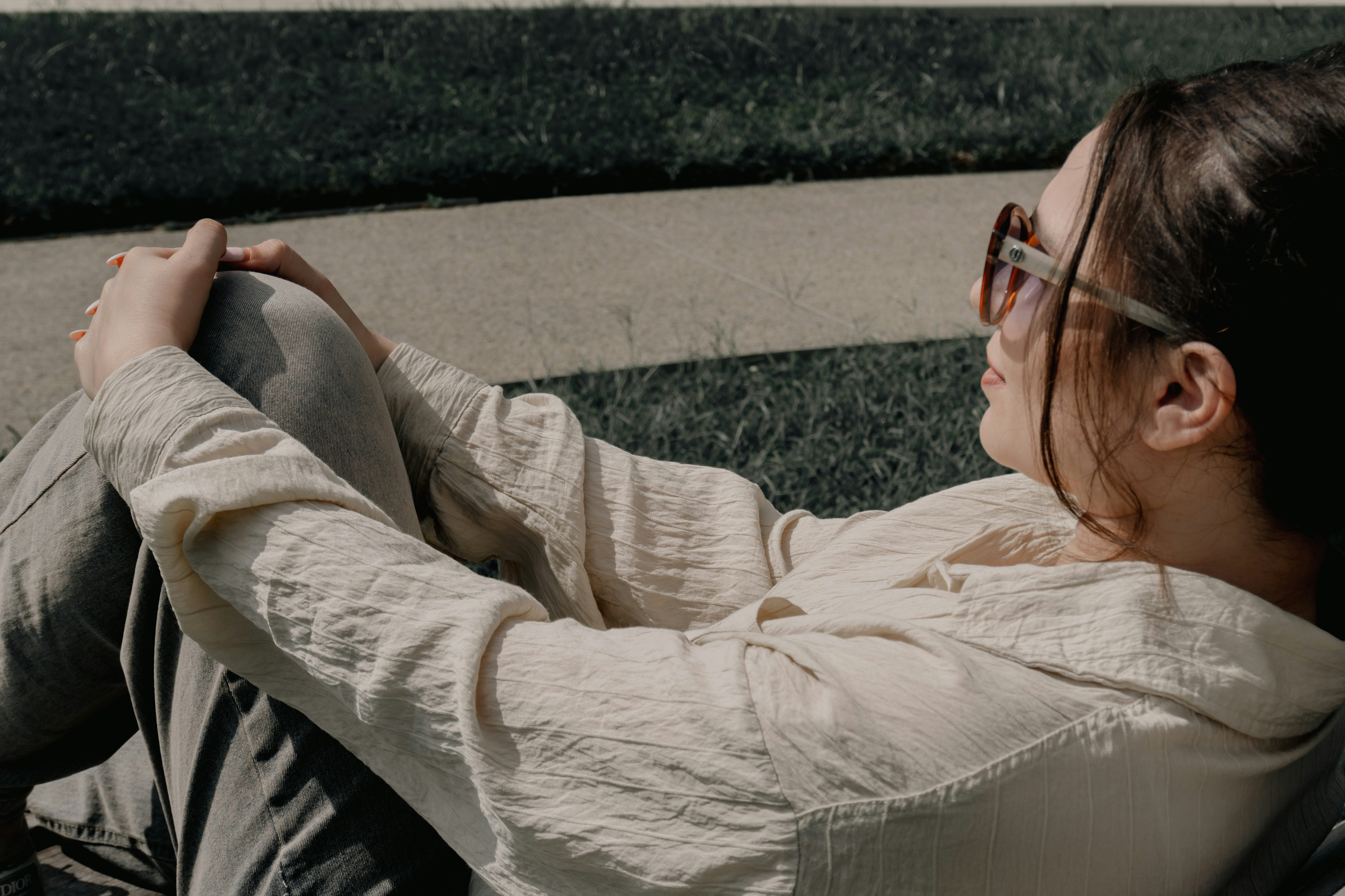 Quiet Recline: A Cropped Moment of Contemplation