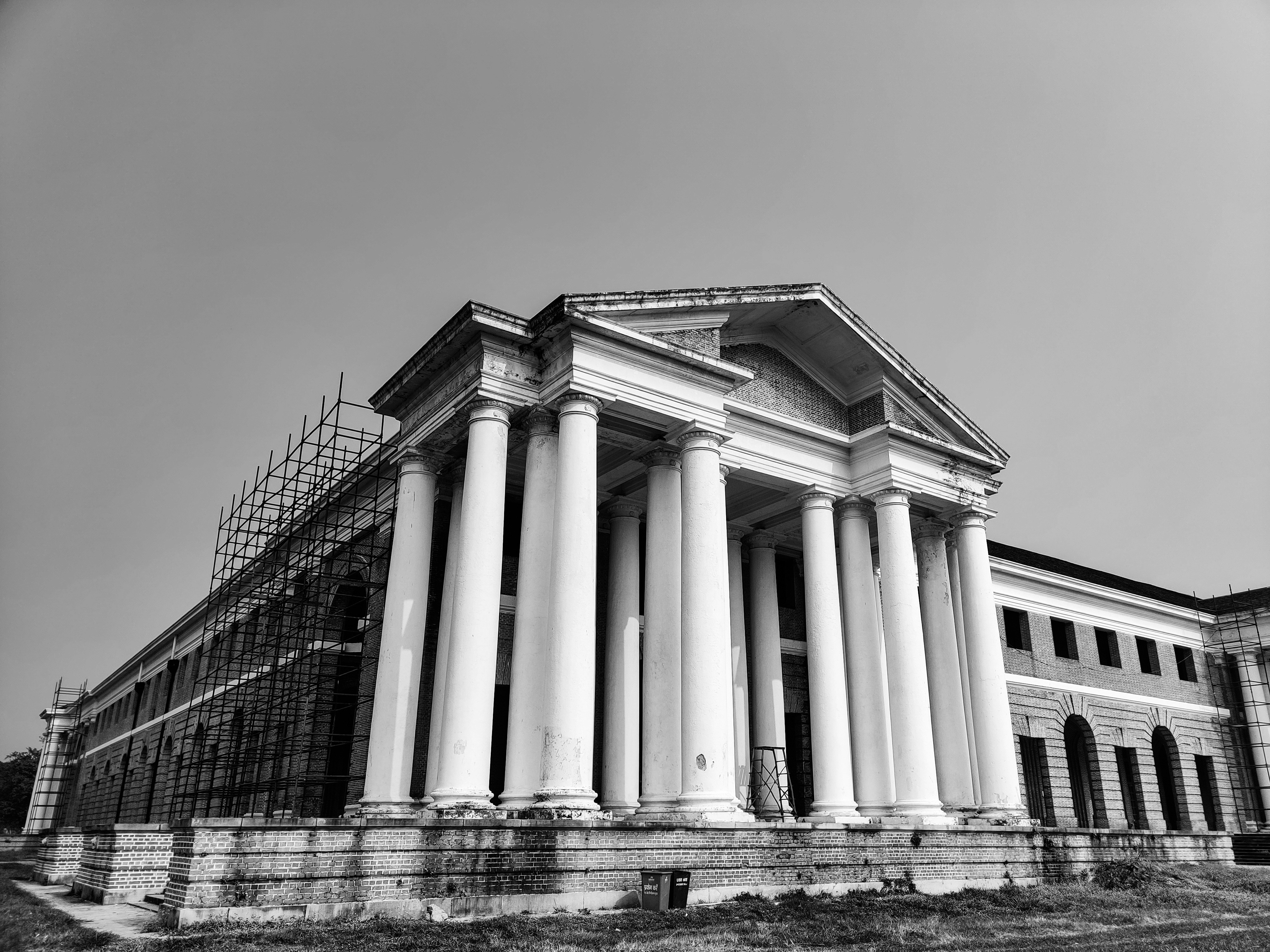 Colonnaded Facade Under Construction
