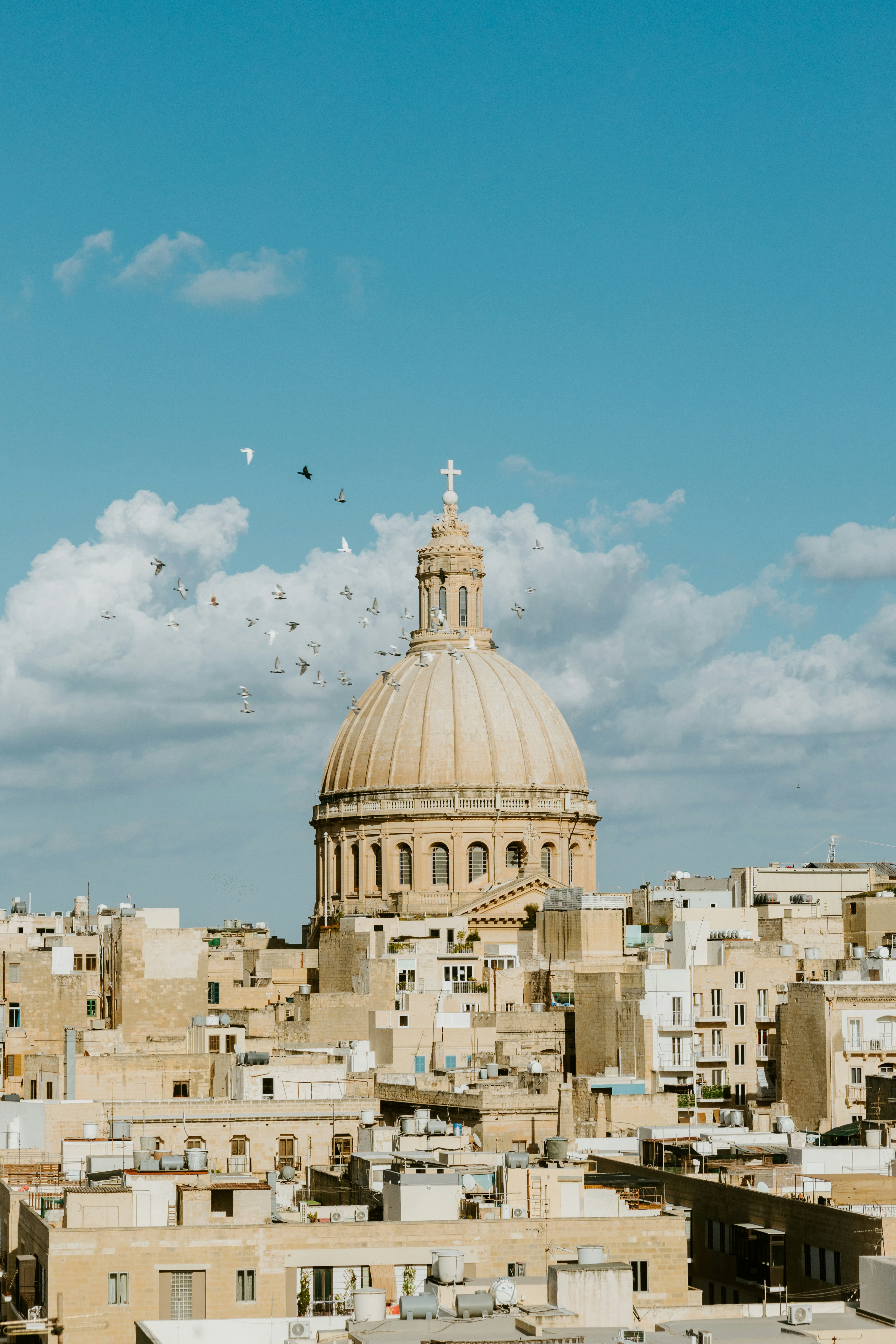 Dome and Cityscape: A Cathedral Crowned by Sky