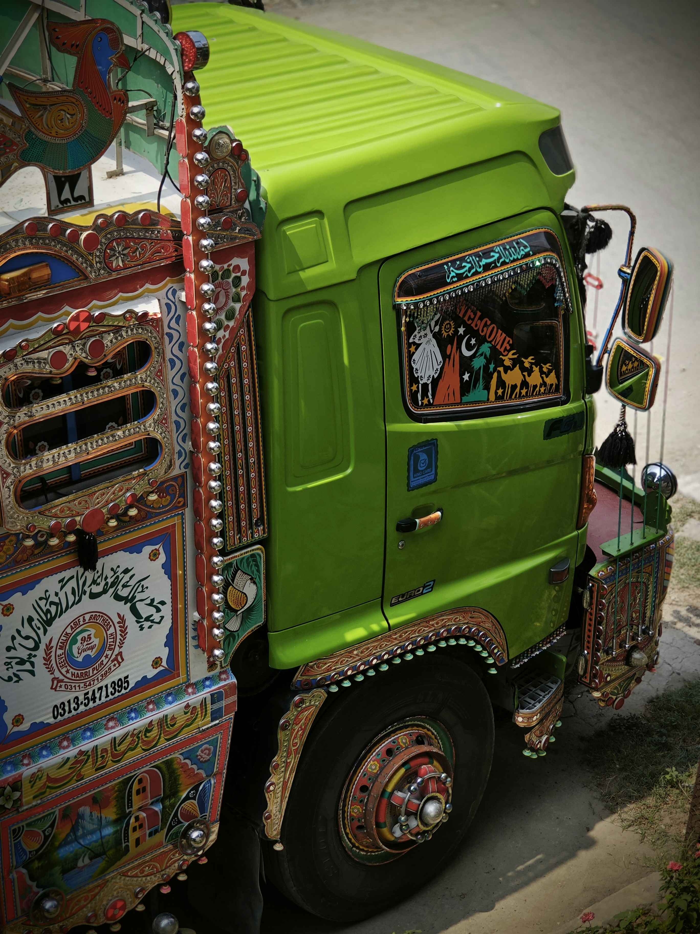 Chromatic Cargo: A Vibrant Truck Studio Corner