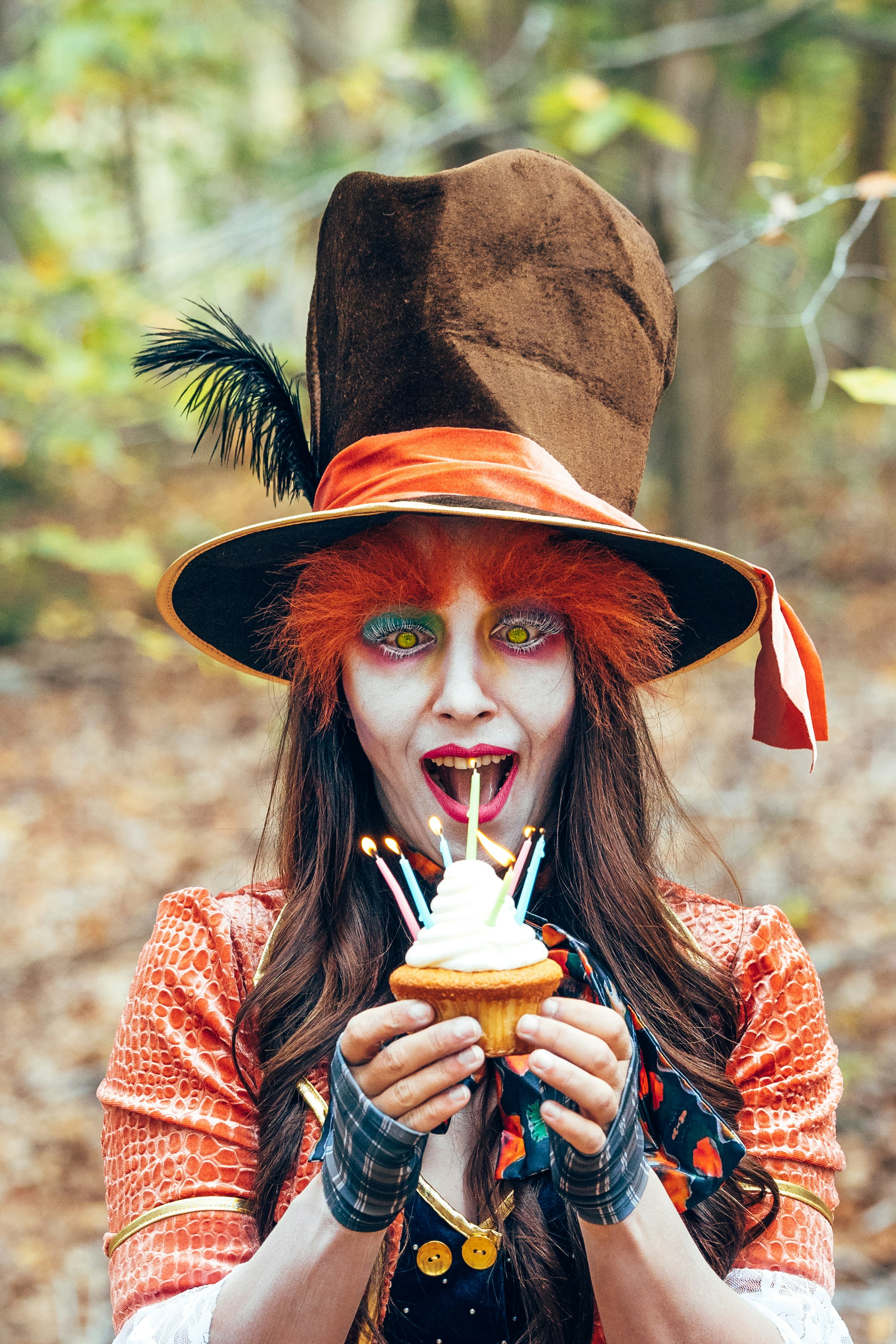 Whimsical Witch Celebrates a Sweet Moment with a Birthday Treat