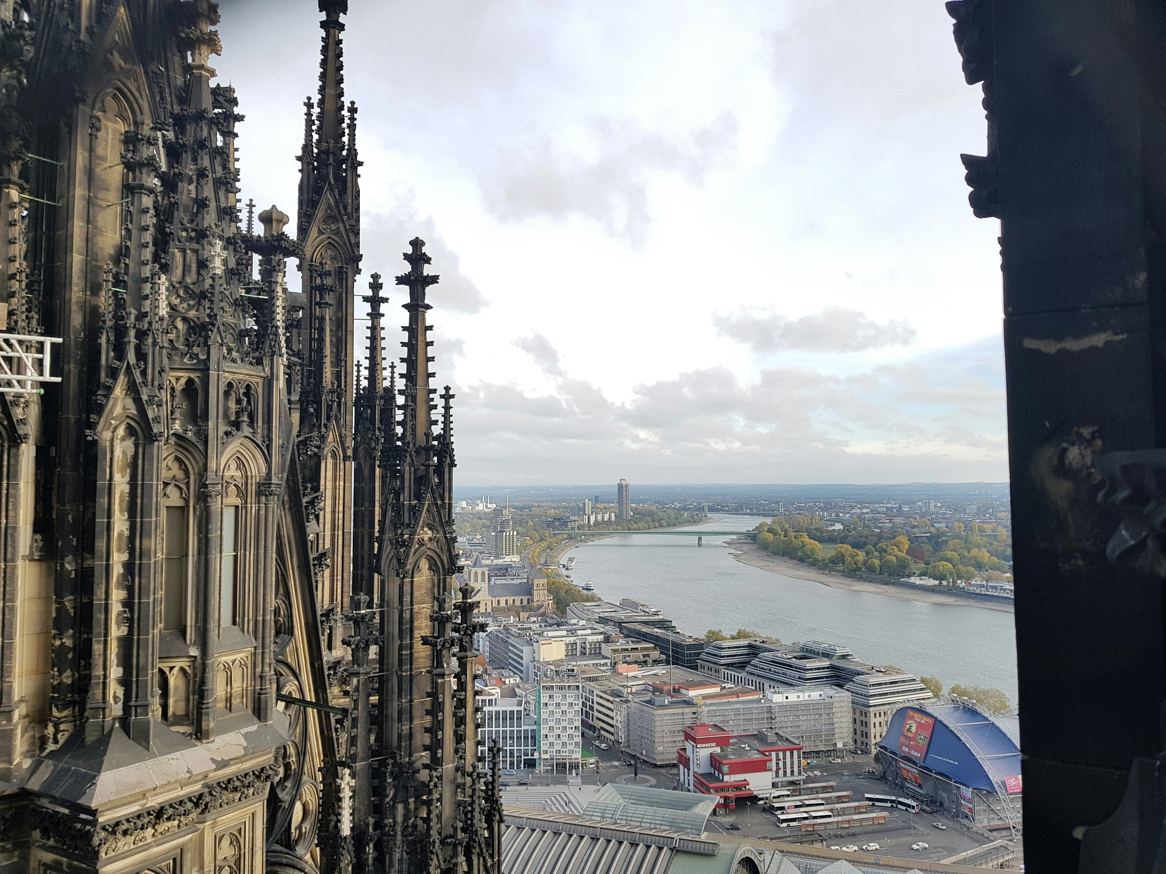 Gothic Spires Over the River: A Cityscape from the Cathedral