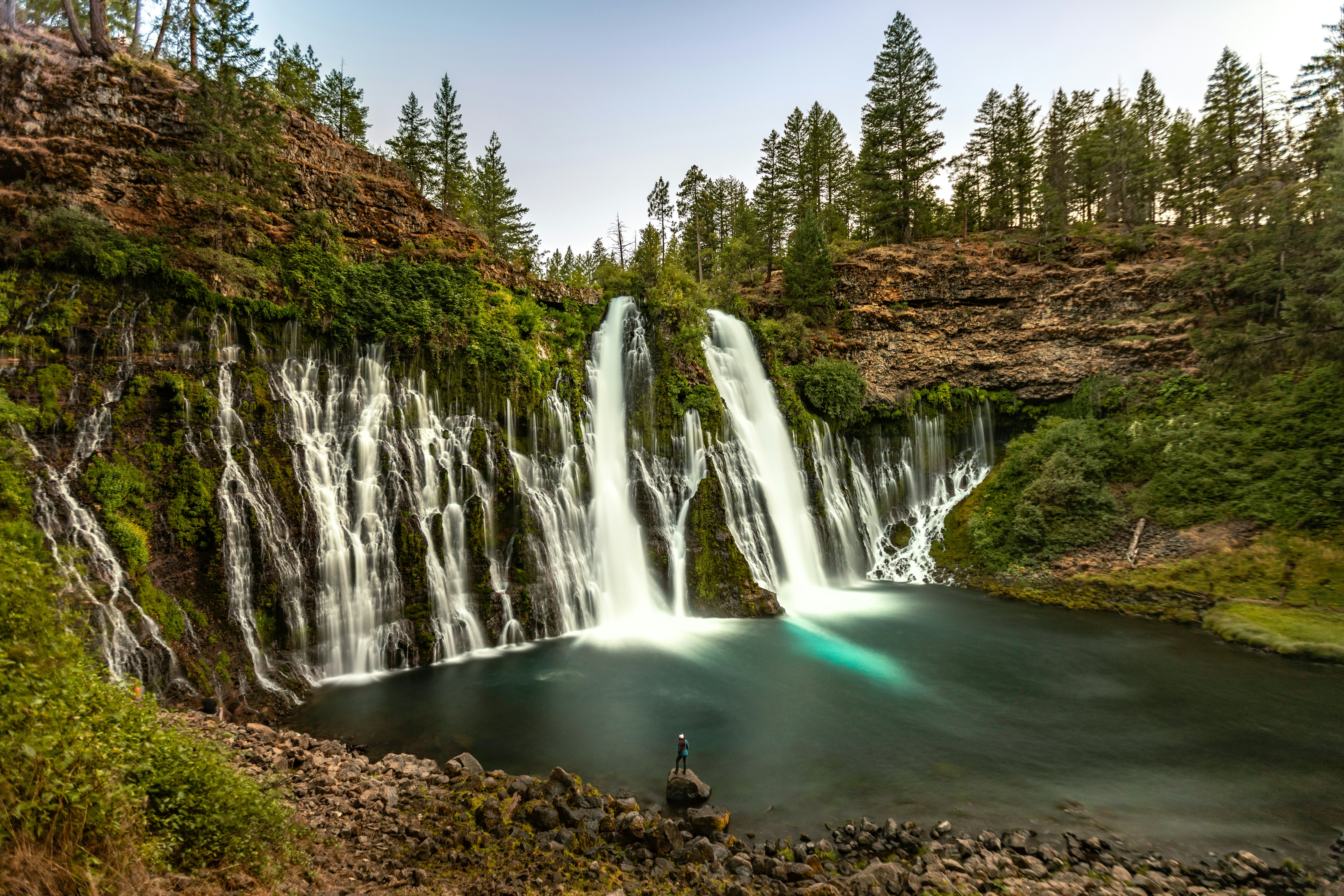 Cascades Under a Wide Canyon Sky