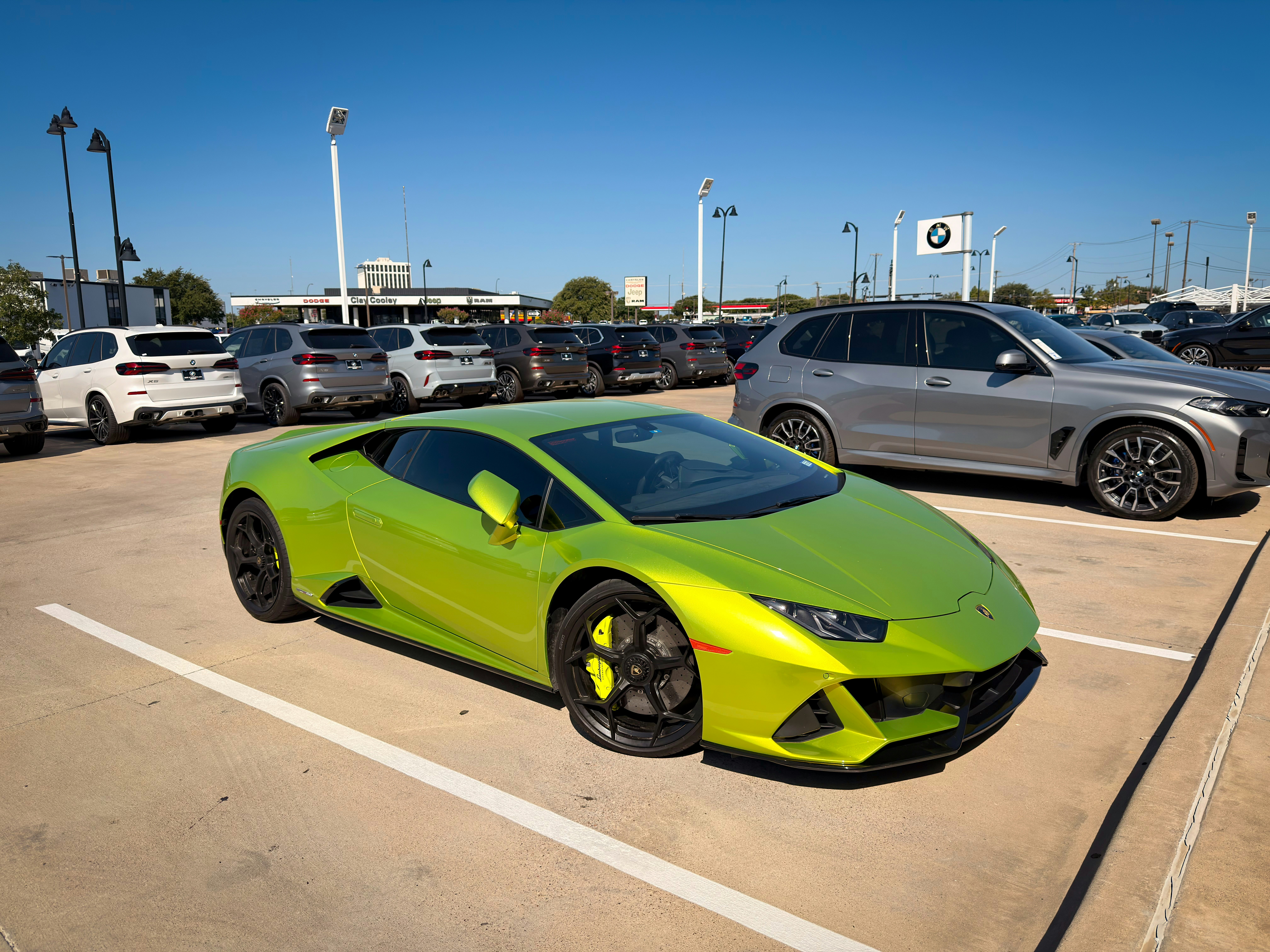 Lime Fury: A Lime-green Lamborghini Dominates the Lot