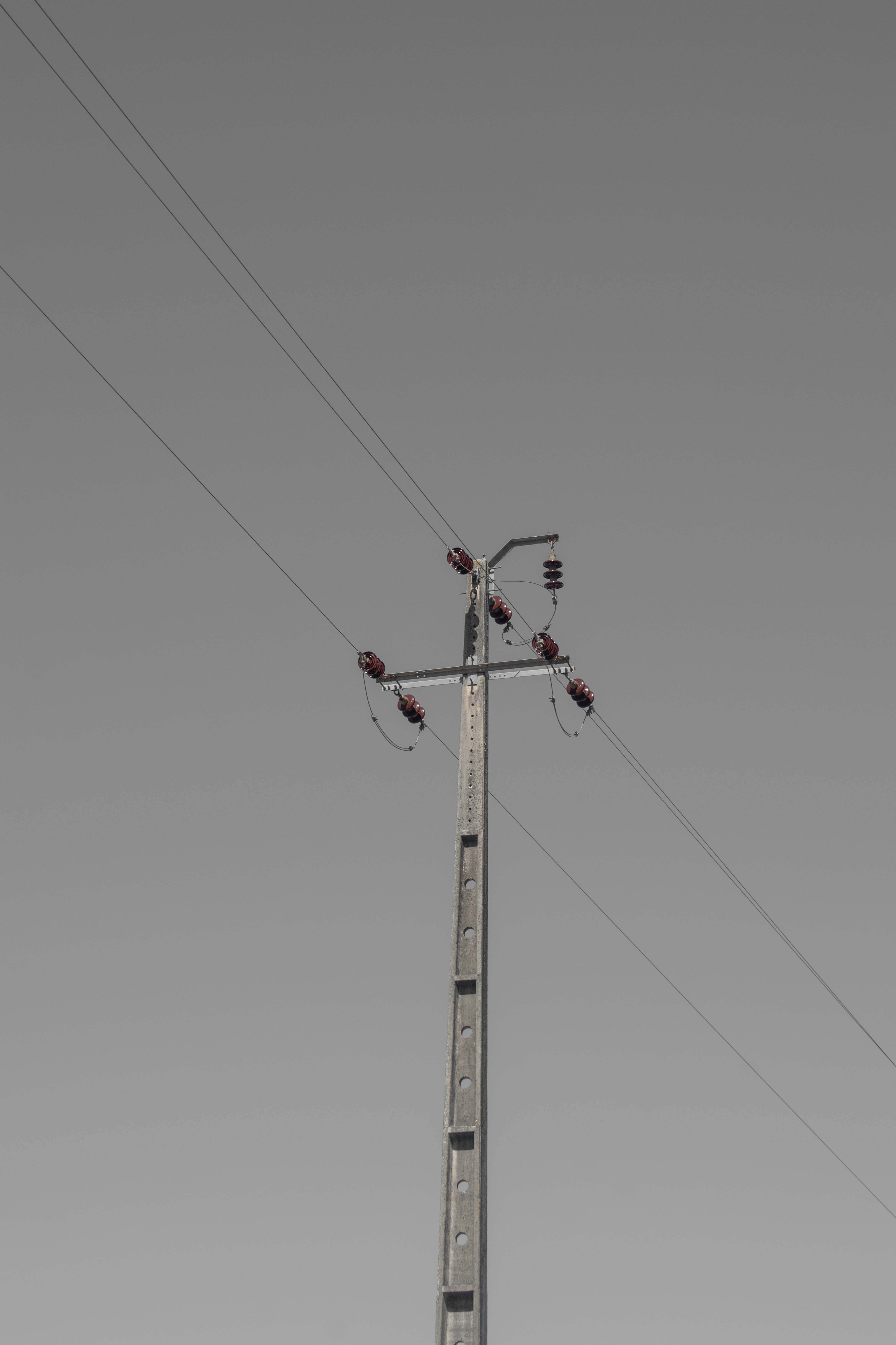 Silent Conductor: A Power Line Stack Reaches for the Sky