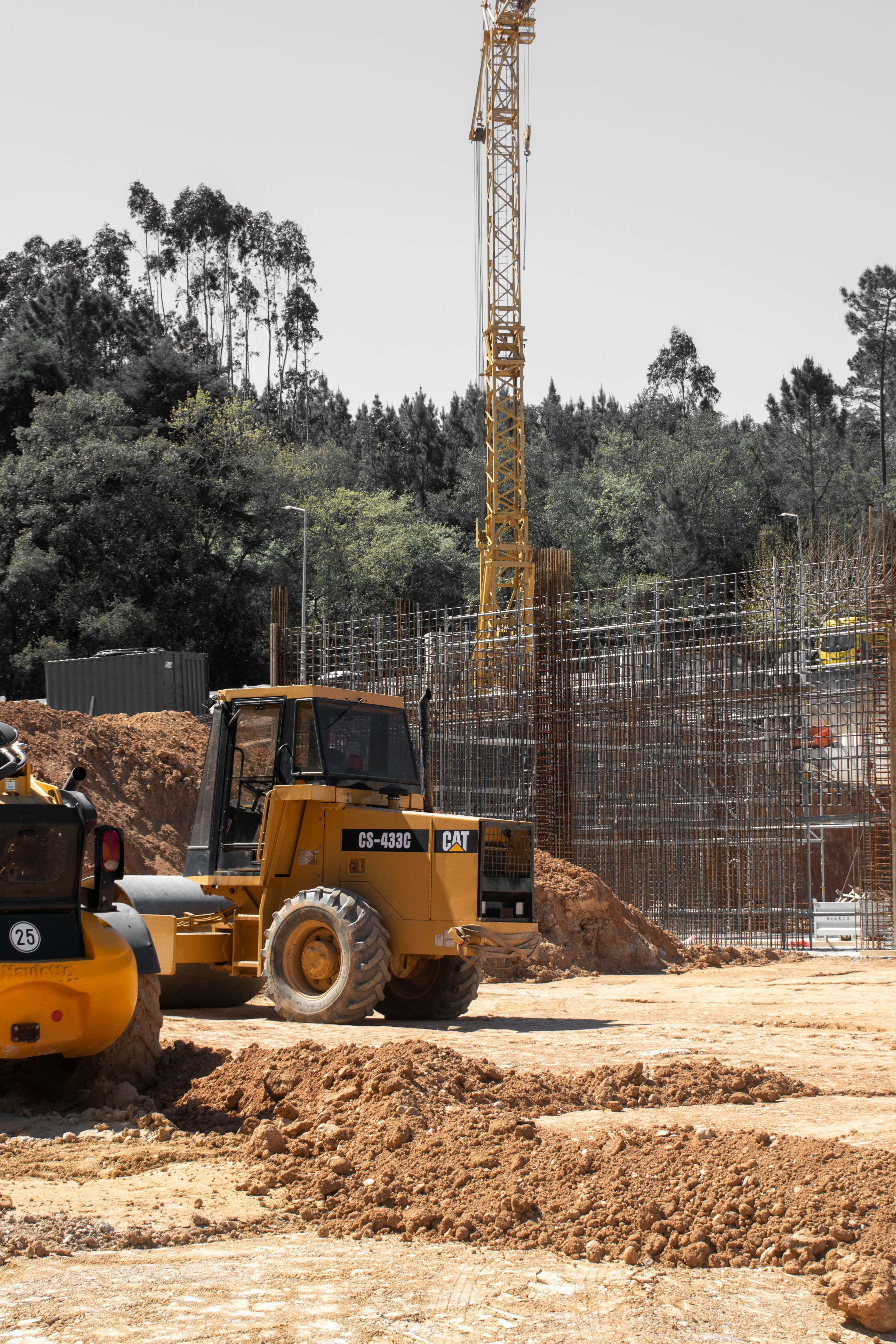 Crane and Loader at Groundwork: A Slice of Construction Life