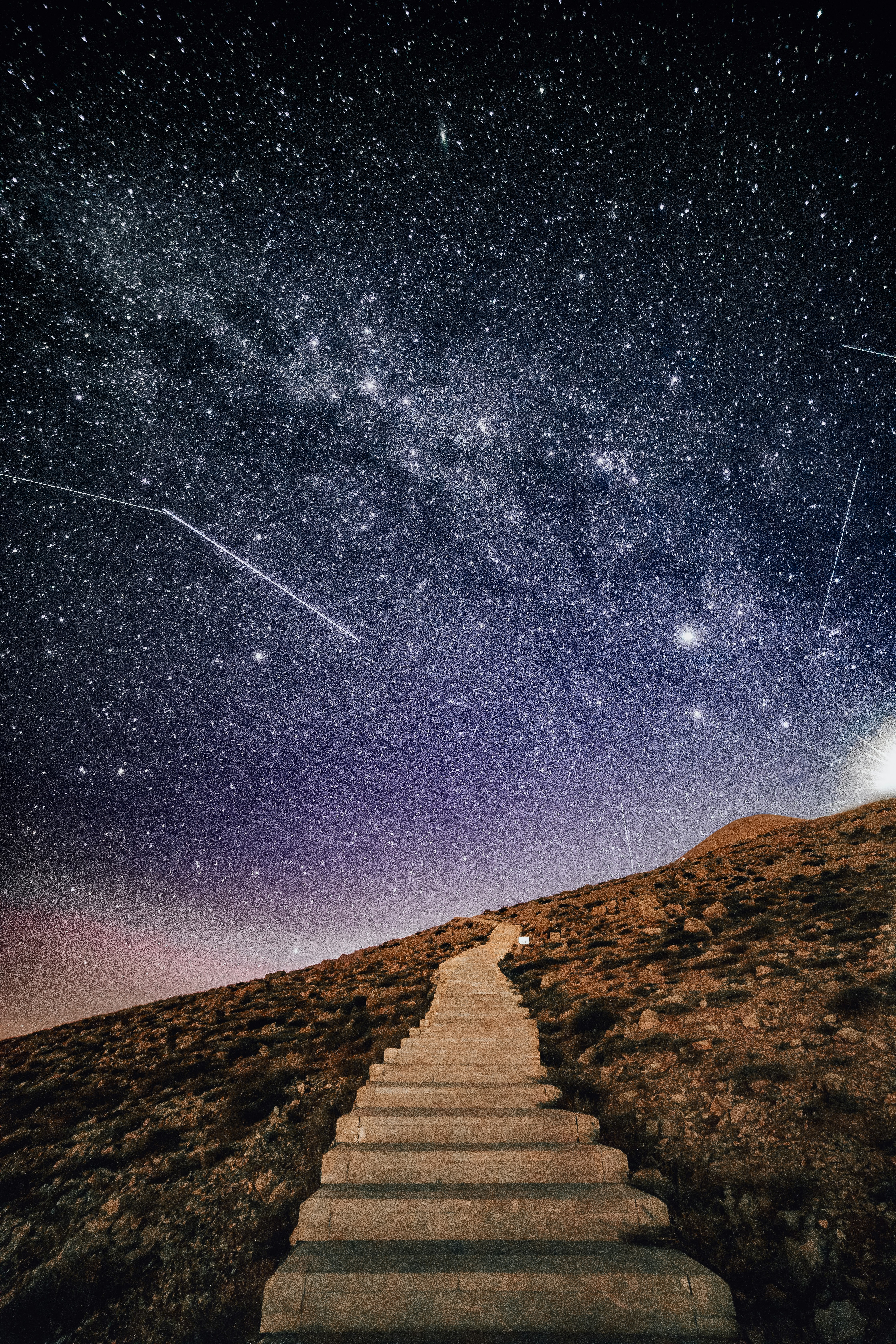 Stellar Ascent: A Stone Stairway Toward the Milky Way