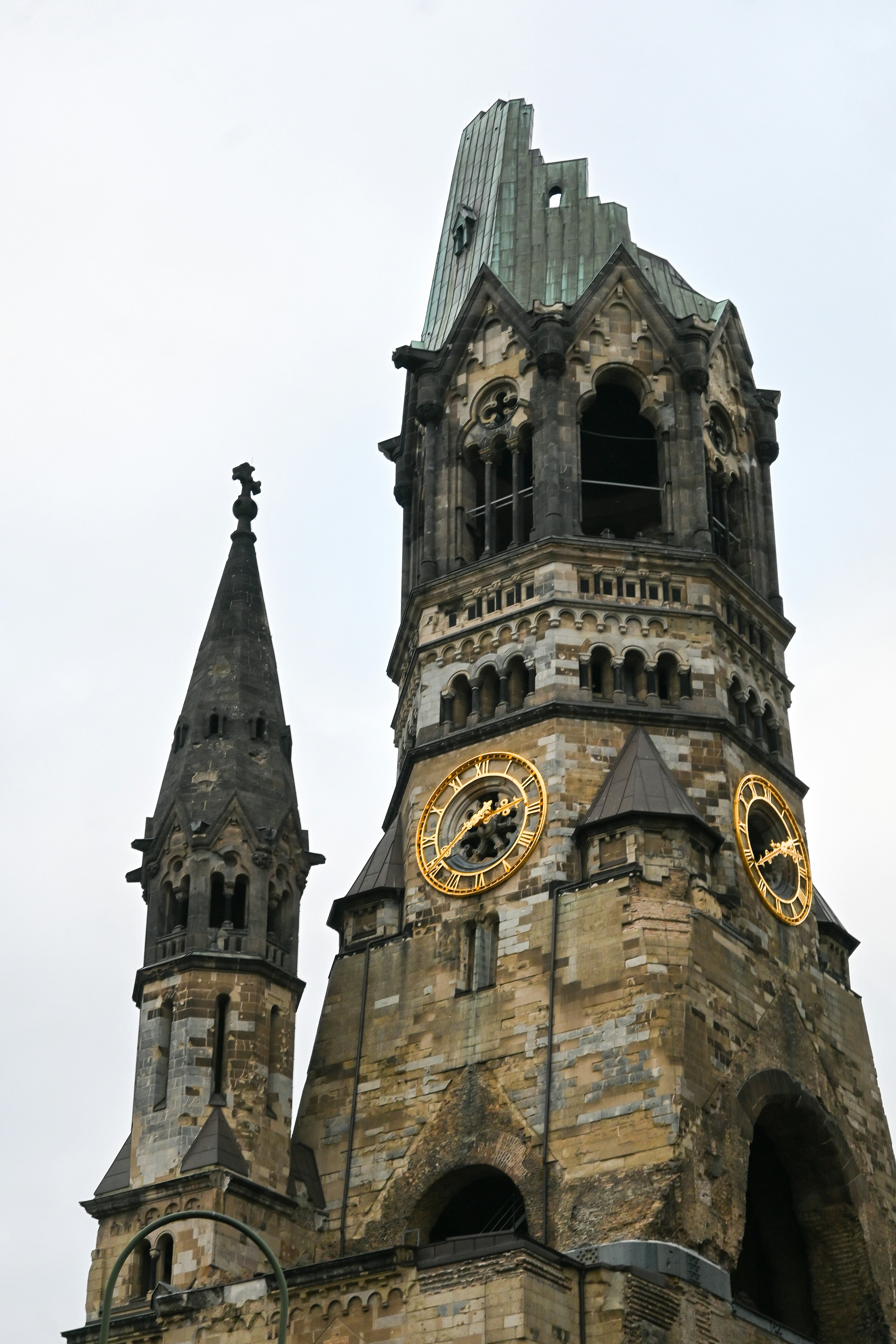Gothic Clocktower Rising Against a Pale Sky