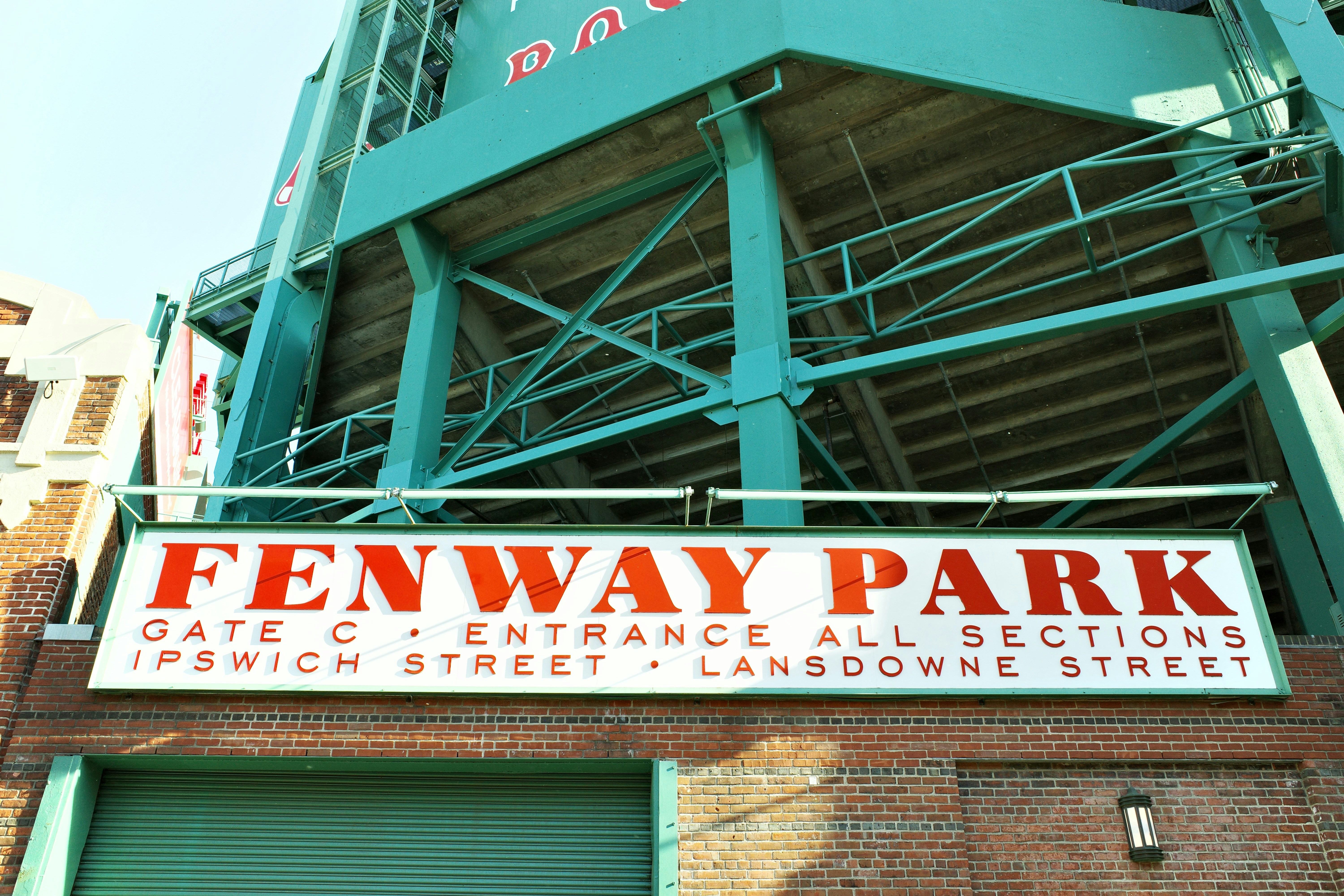 Green Iron Beams Over the Fenway Gate