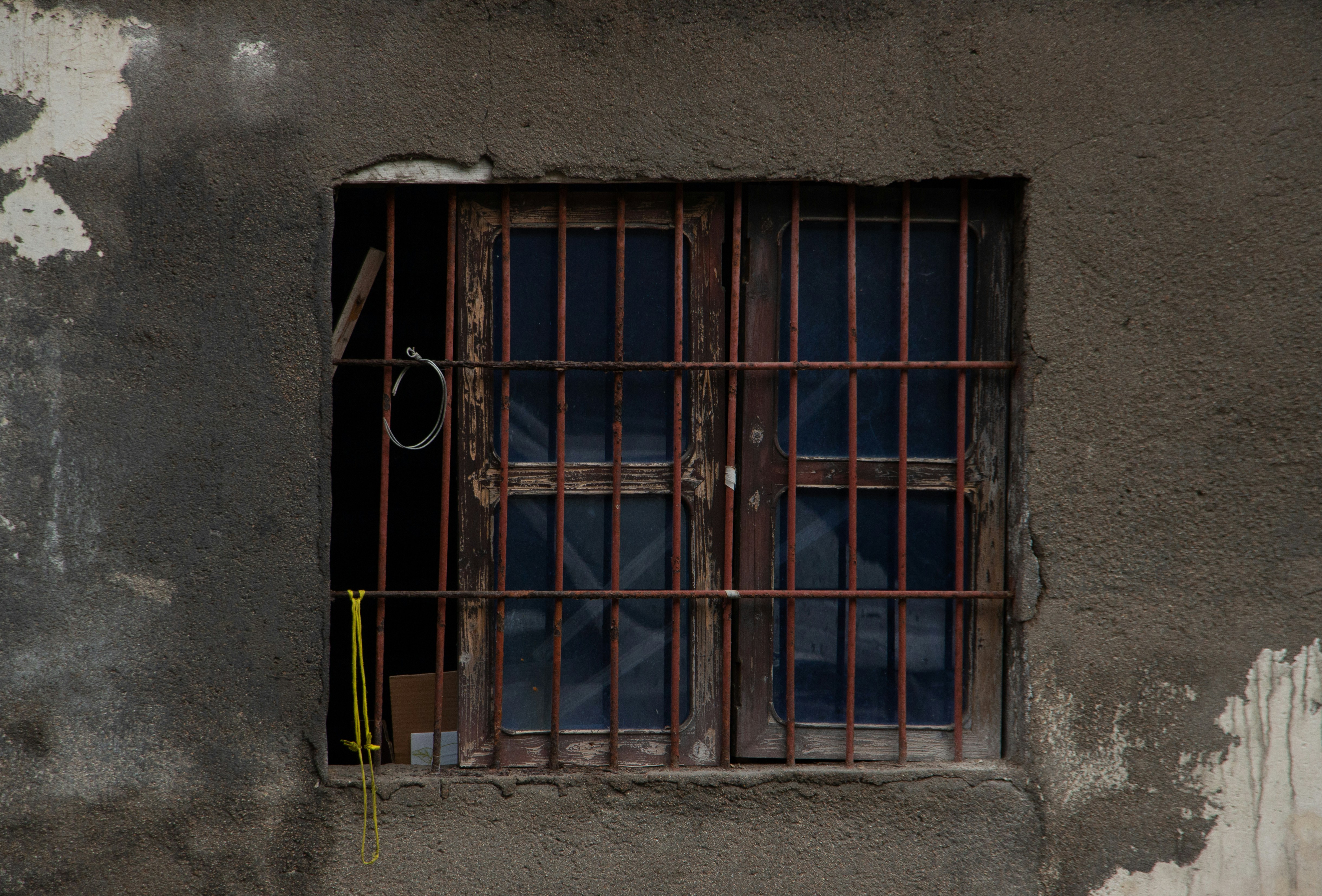 Rusty Window Keepsake: Bars, Shuttered Secrets