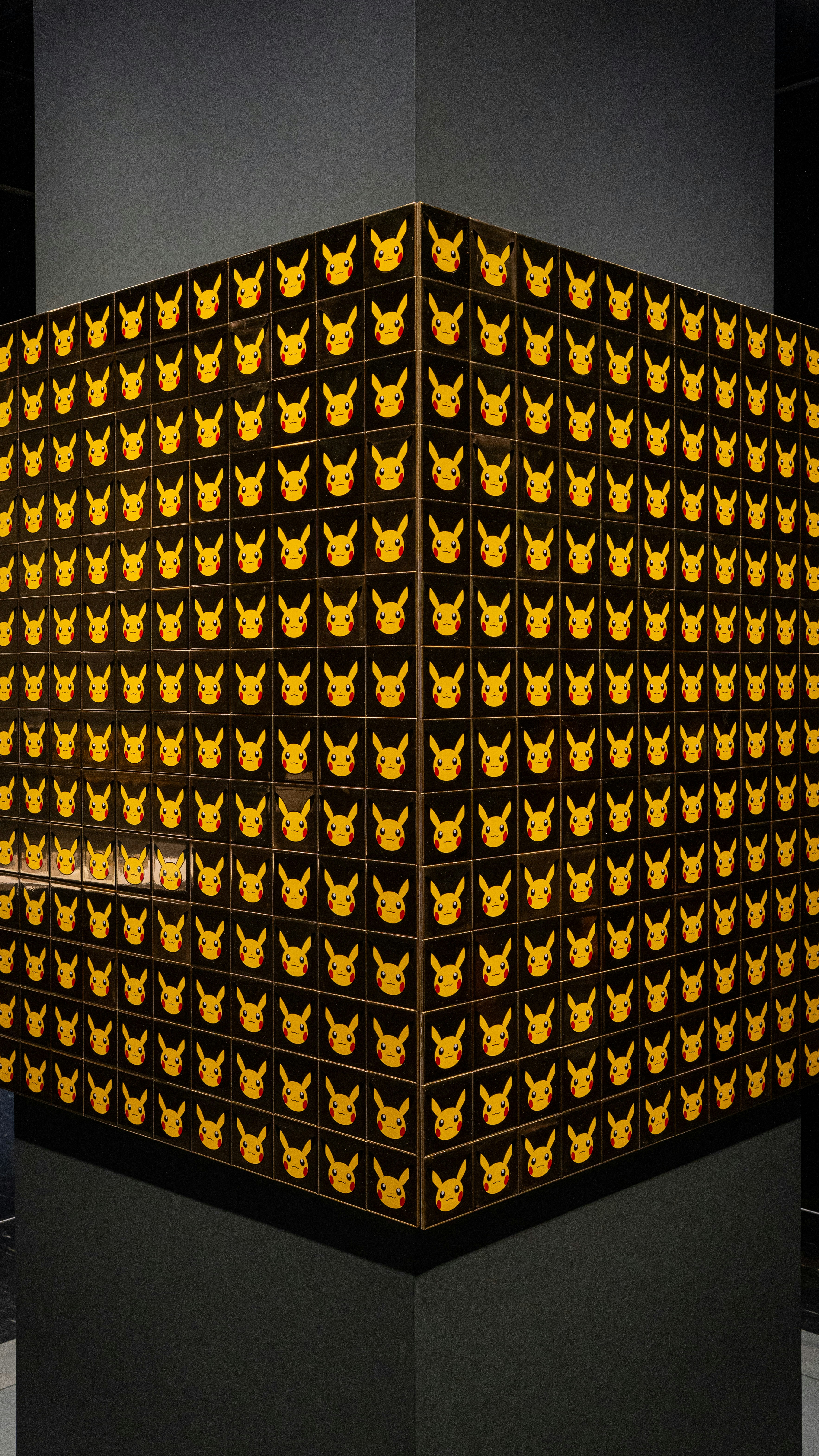 Glyphs in a Hexagonal Hall: Pikachu Mosaic on a Monolithic Corner