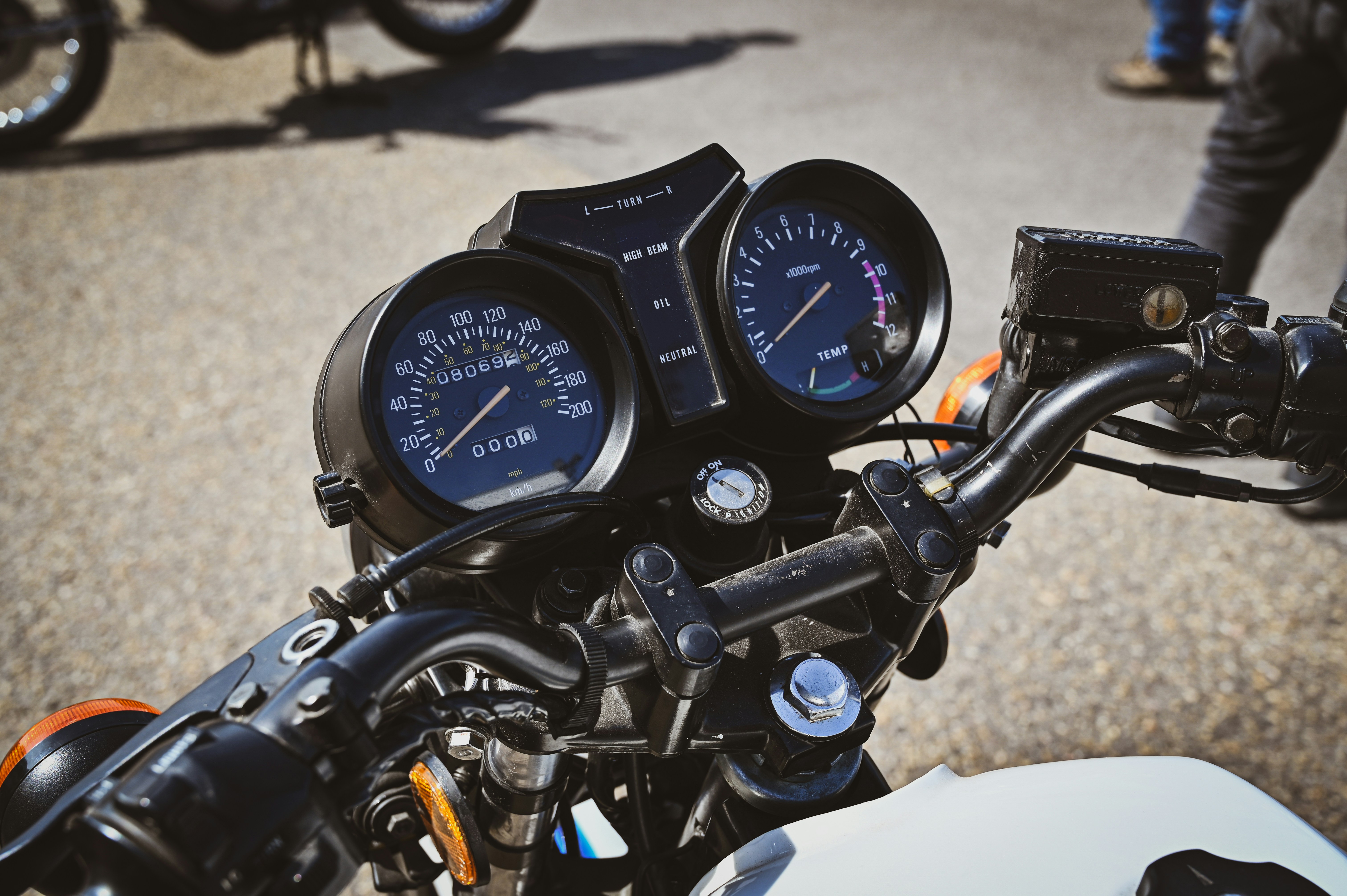 Dash of Chrome: Close-up on a Classic Motorcycle Gauge Ensemble